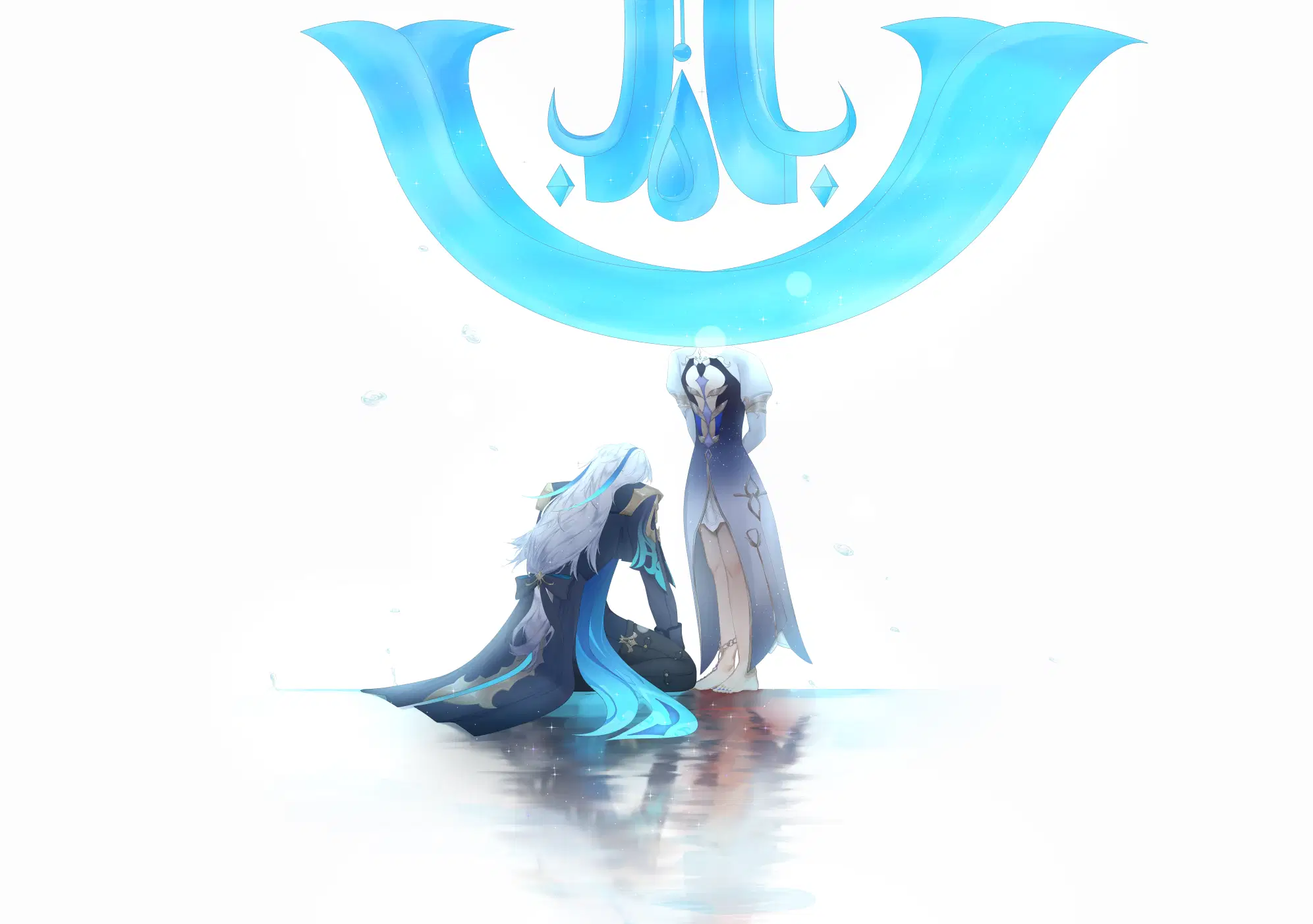 "Was it a fair price to pay?" - Focalors and Neuvillette Fan Art ...