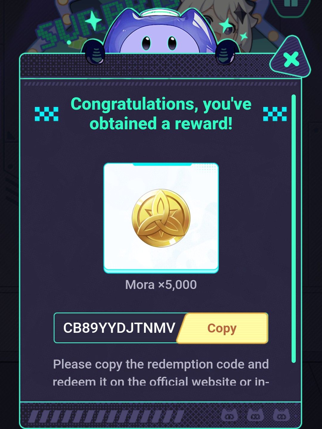 Mora Code! Genshin Impact | HoYoLAB