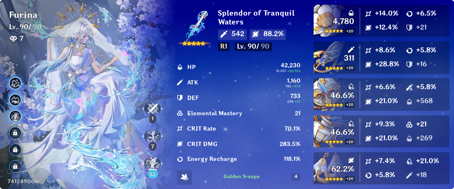 Rate my Furina build Genshin Impact | HoYoLAB