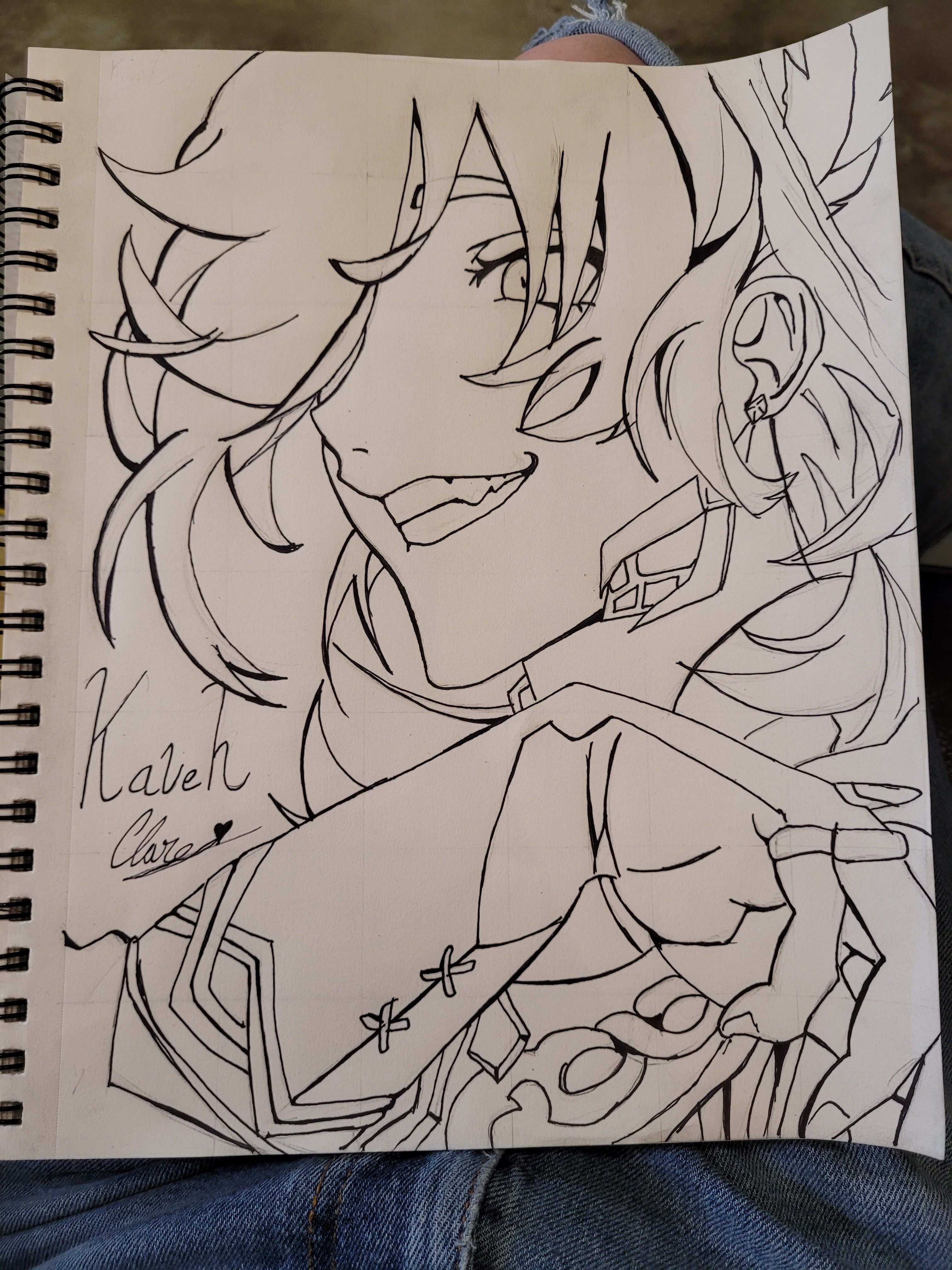 Kaveh drawing I did. It was referenced, OG artist is on the reference ...