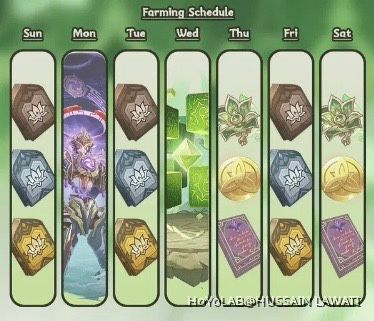 Nahida Farming Schedule Genshin Impact | HoYoLAB