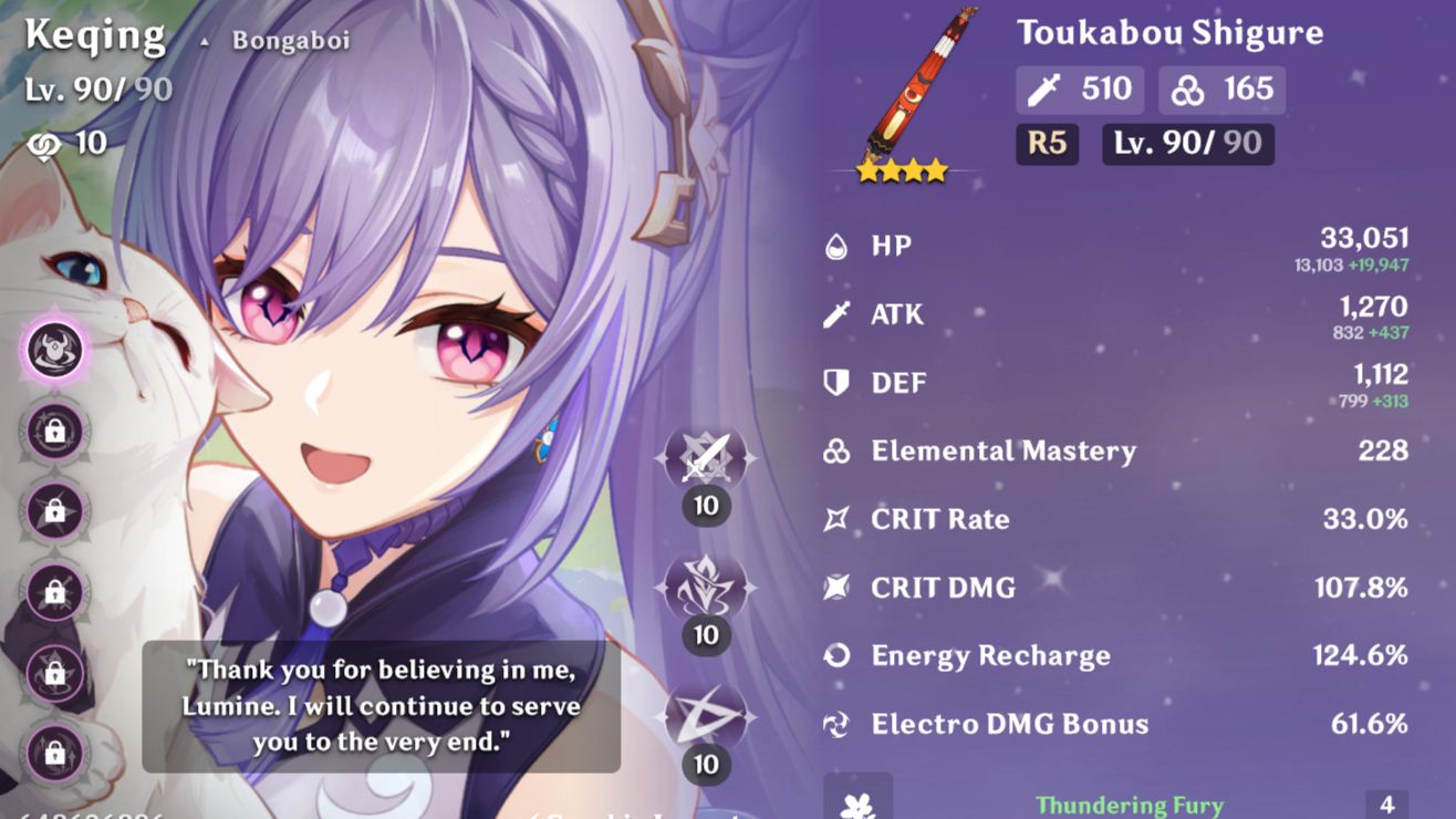 Keqing. 10-10-10. Genshin Impact | HoYoLAB