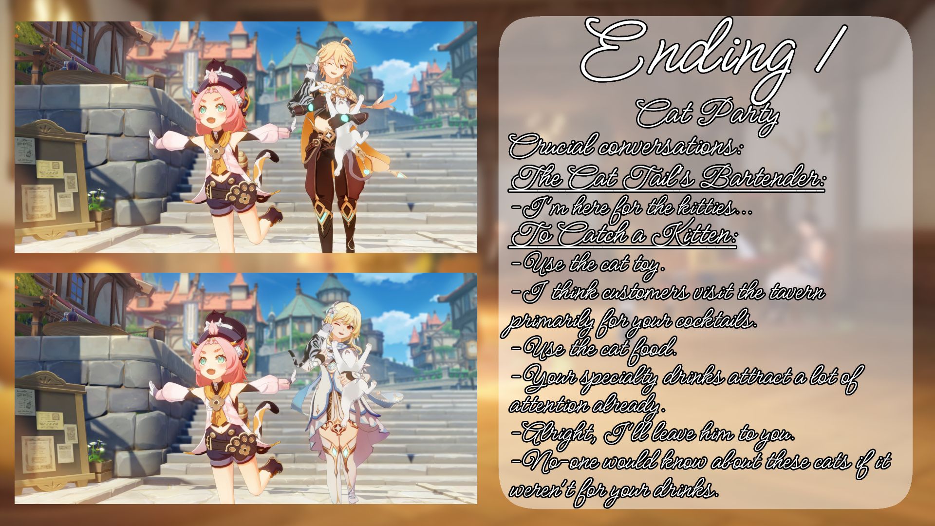 Diona Hangout Endings and Achievements (Graphical) #gameguides Genshin ...