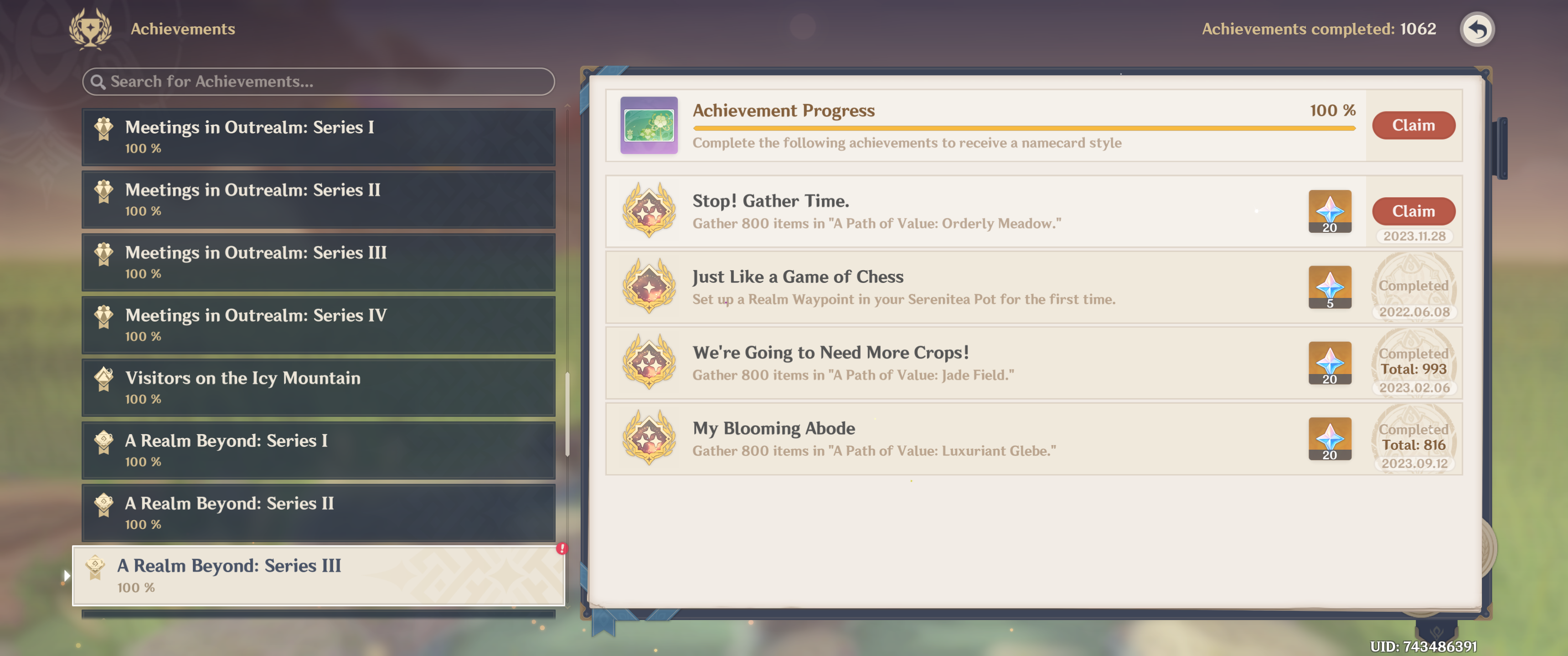 Finally, The last Gathering Achievement is done Genshin Impact | HoYoLAB