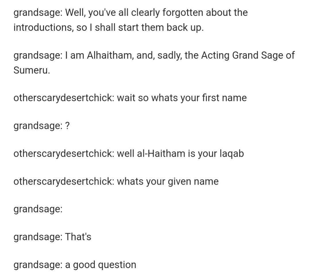 just gonna post this screenshot from my own chatfic for the sake of ...