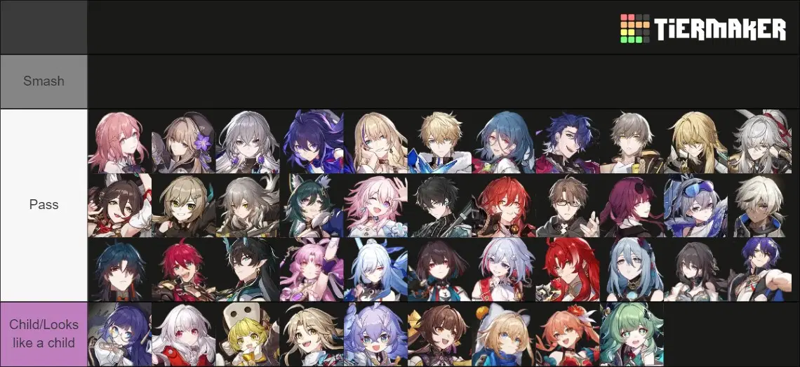 HSR Smash or Pass (Asexual POV) Honkai: Star Rail | HoYoLAB