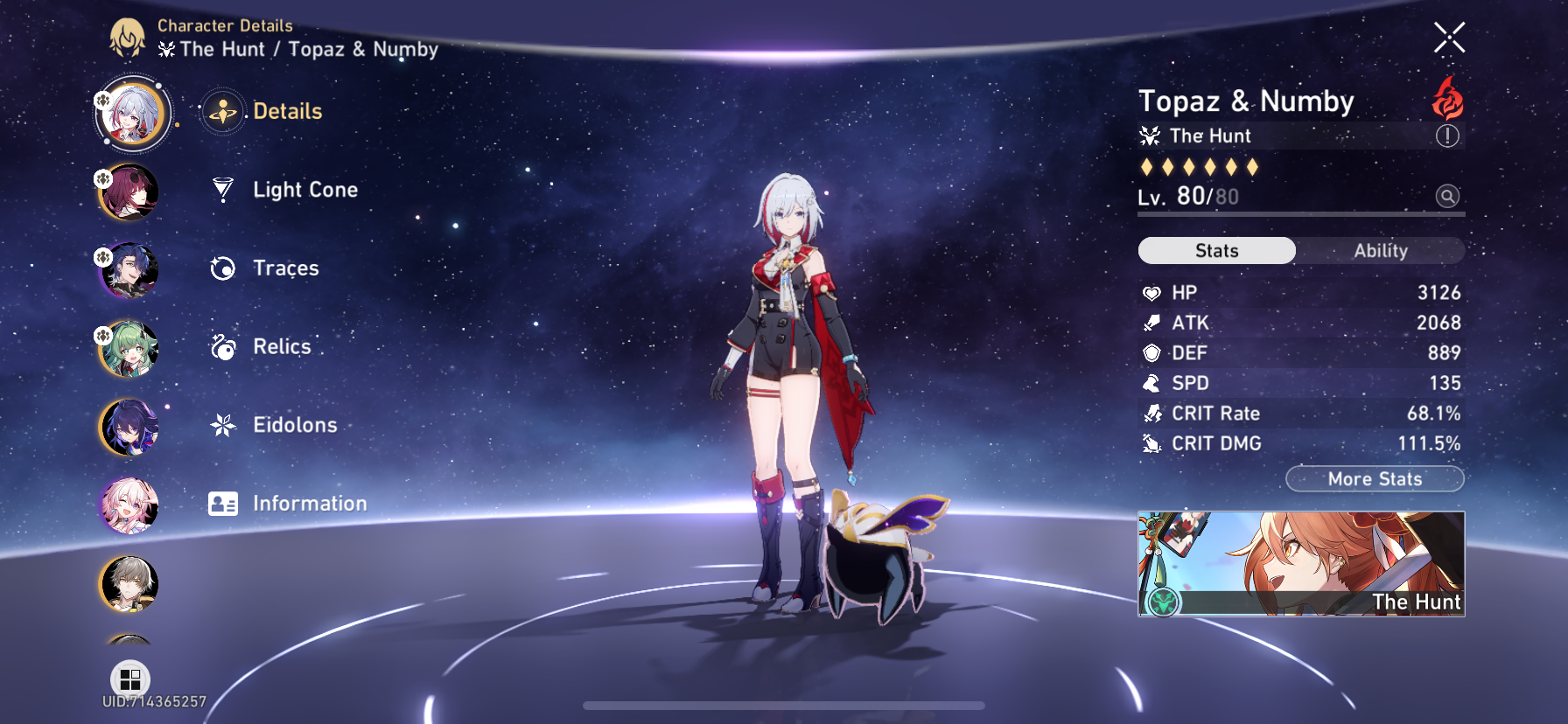 Finally got Topaz & Numby up to 80! Honkai: Star Rail | HoYoLAB