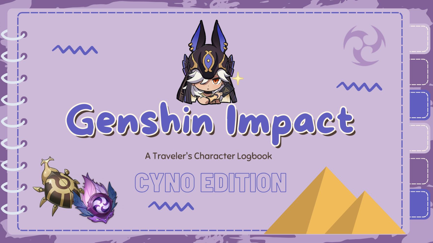 A Traveler's Character Logbook (Cyno Edition) Genshin Impact | HoYoLAB