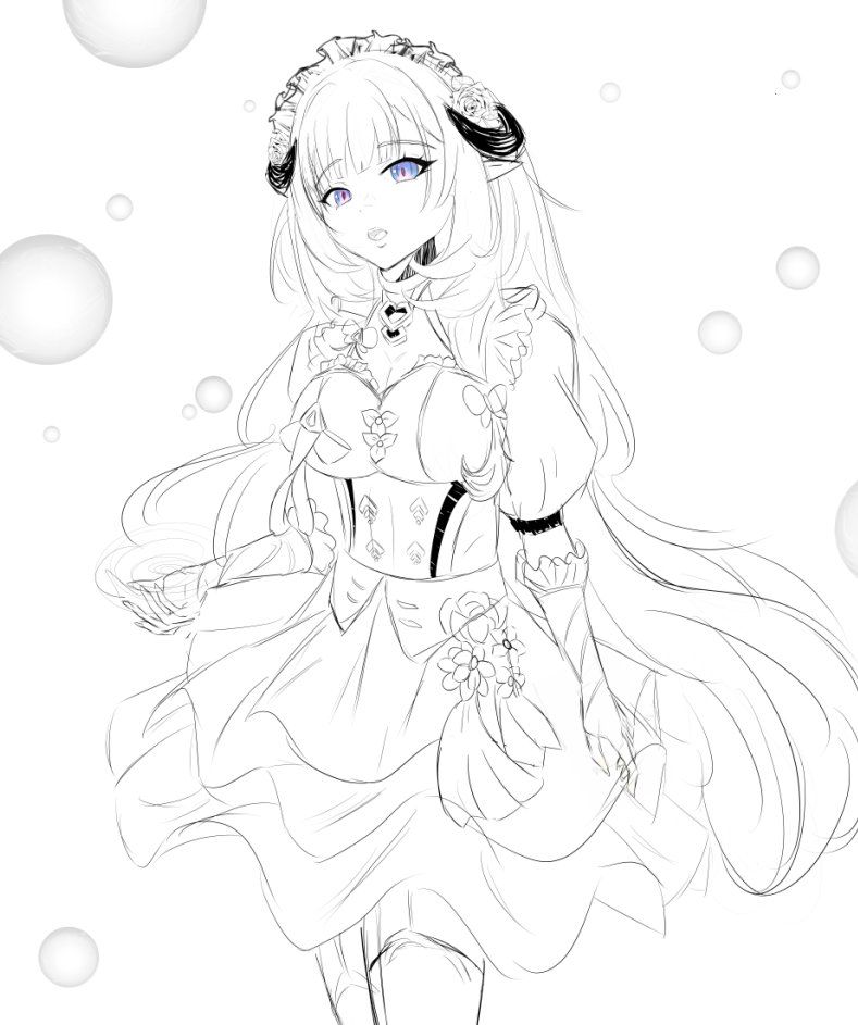 I draw elysia pink maid (wip) Honkai Impact 3rd | HoYoLAB