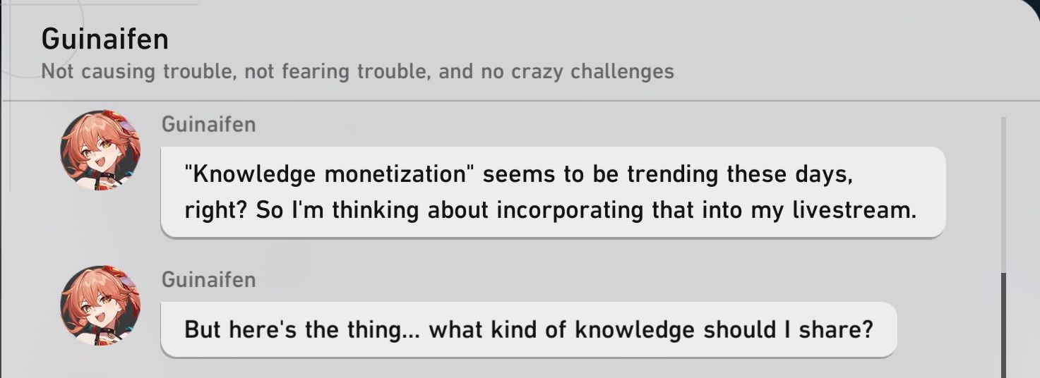 What would you ask Guinaifen to share? Honkai: Star Rail | HoYoLAB