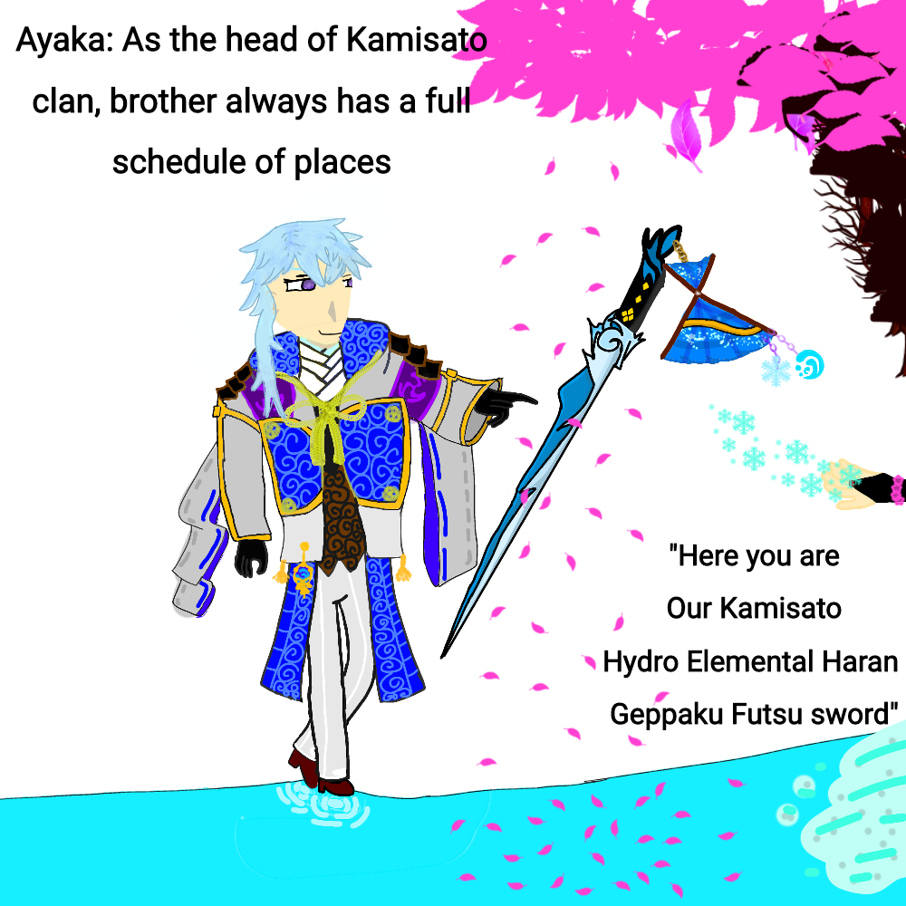[Kamisato Ayato] The head of the Kamisato clan, From Inazuma, The Hydro ...