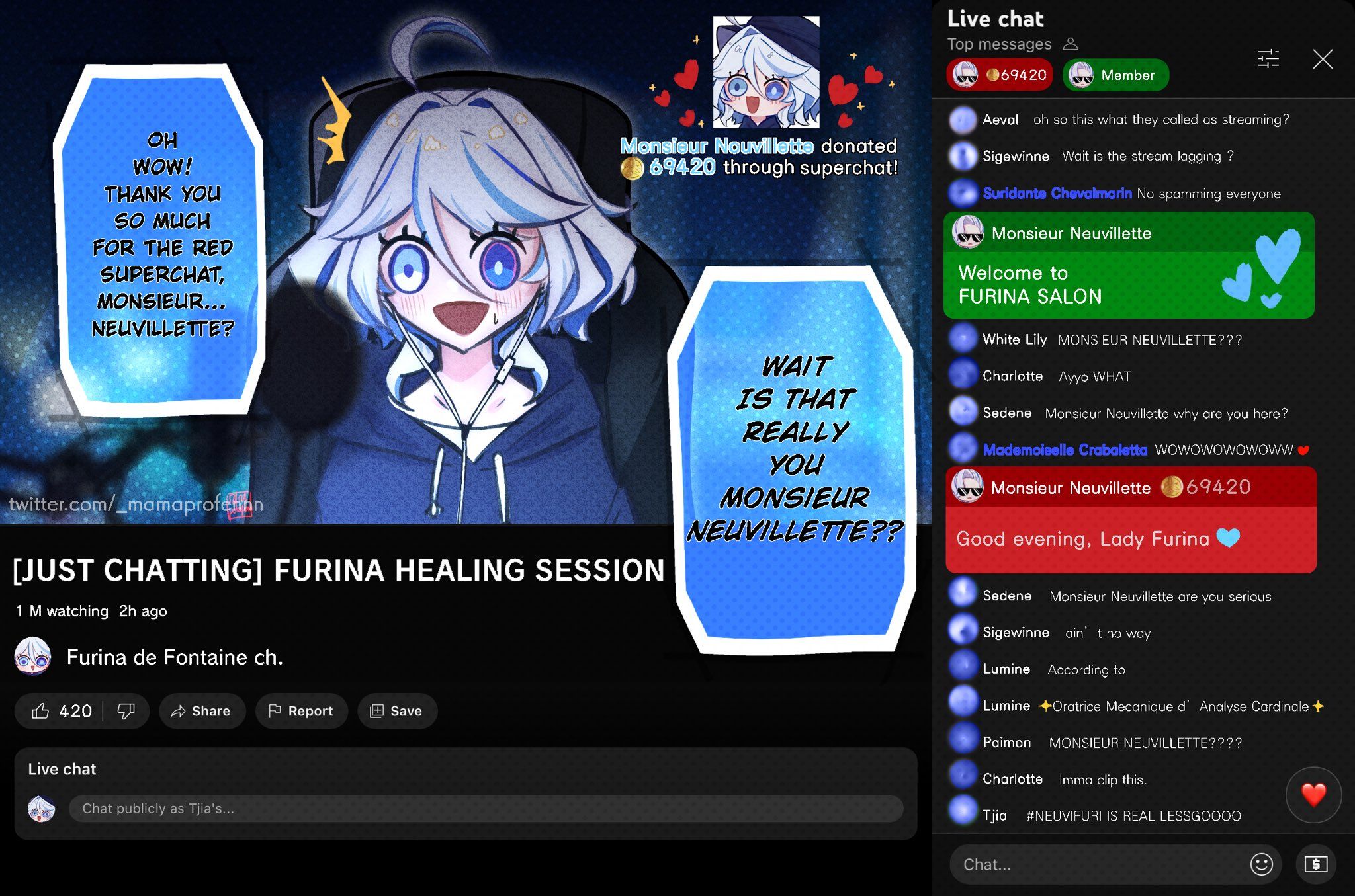 Furina live stream Genshin Impact | HoYoLAB