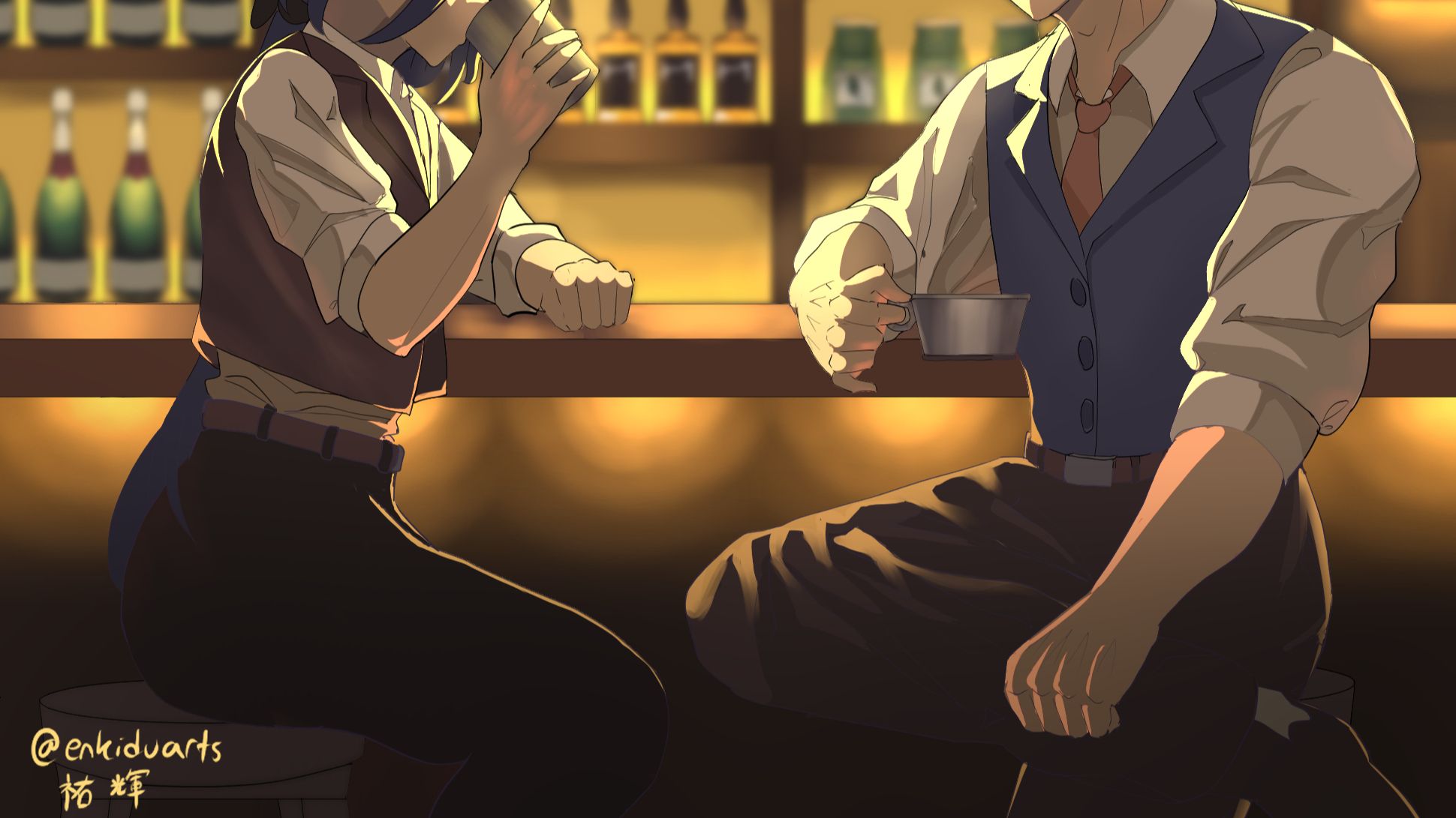 Wriorinde tea date at a bar Genshin Impact | HoYoLAB
