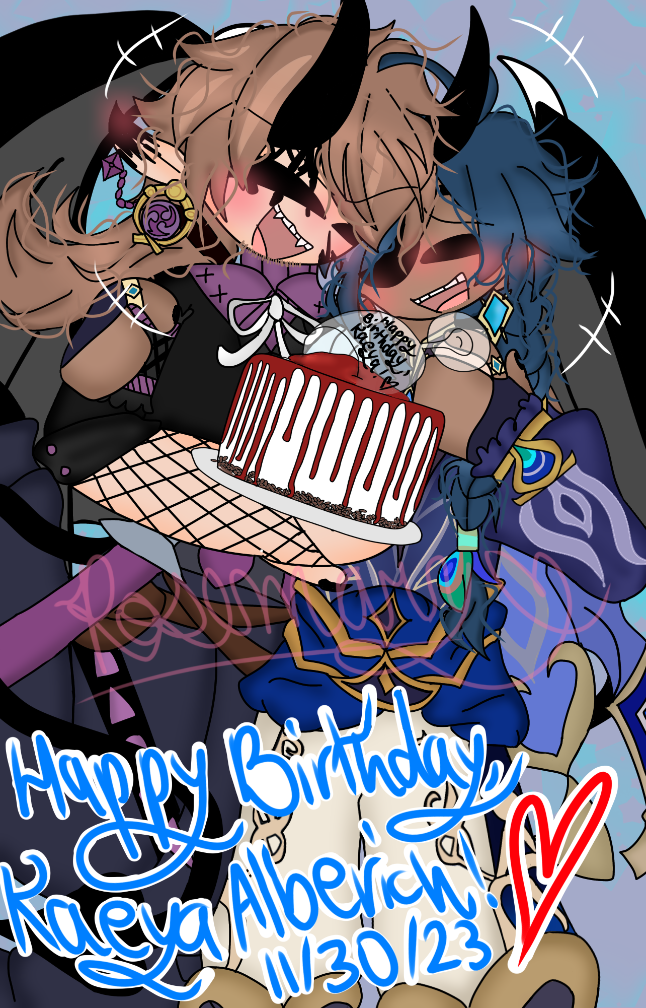 Kaeya B-Day Art! (ft my Cav Cap, Jasper) Genshin Impact | HoYoLAB
