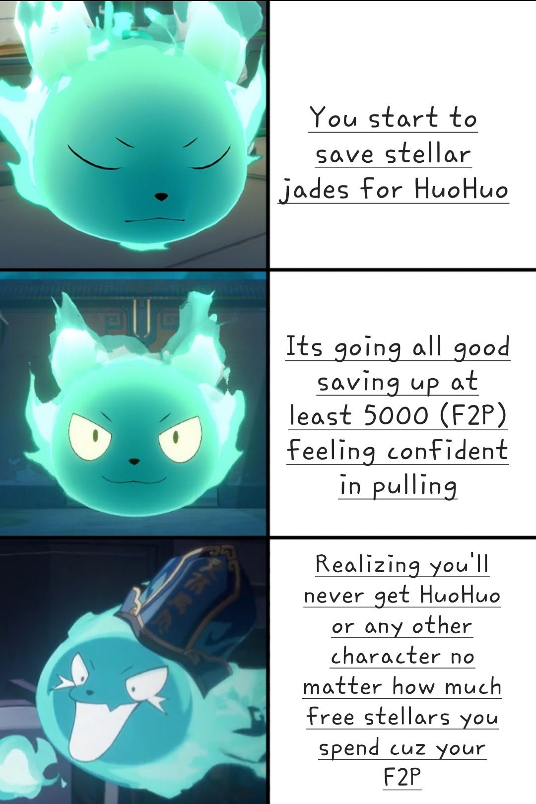 New tail meme that was released recently to Honkai:SR Players Honkai ...