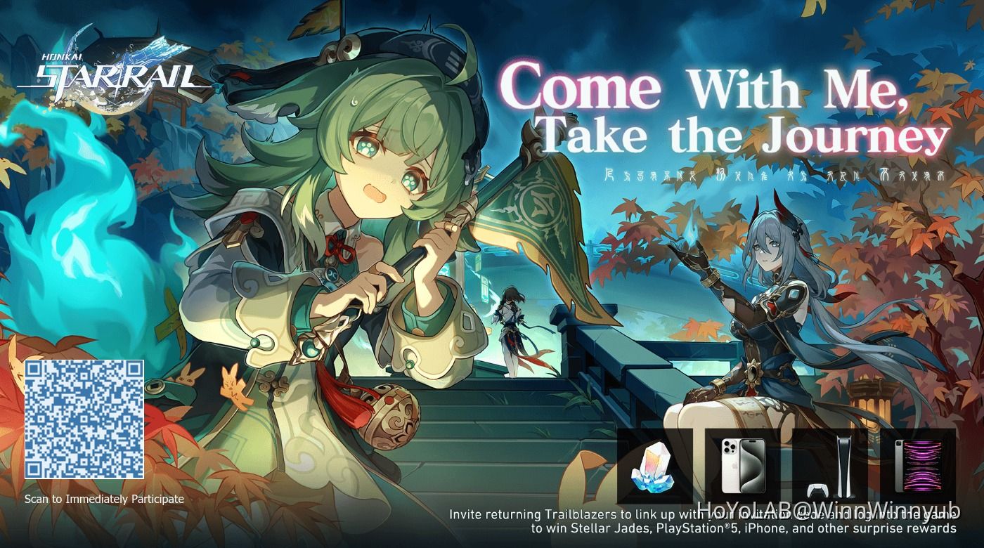 My invitation code for the returning players Code : GA8PENVU9N Honkai: Star Rail | HoYoLAB