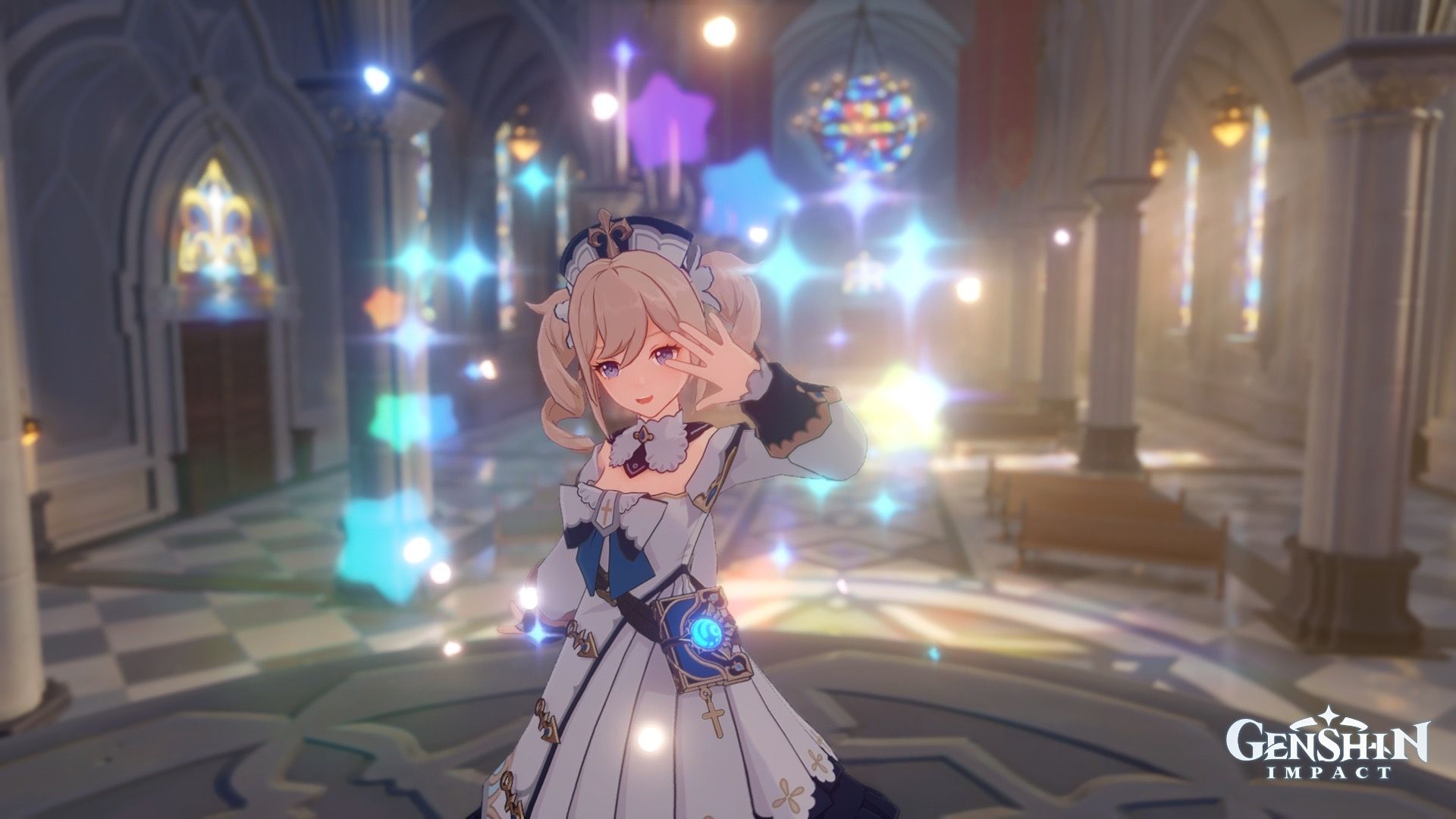 Barbara enjoying a well earned break from work! Genshin Impact | HoYoLAB