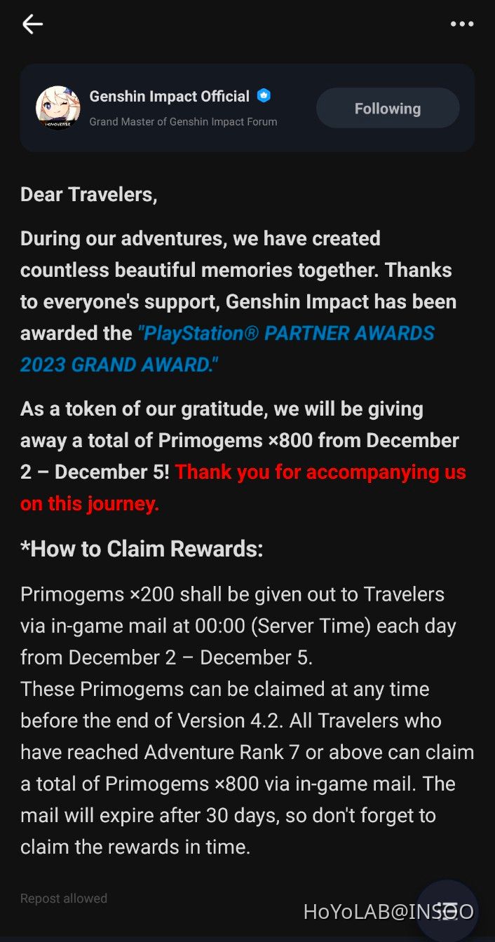 Free Primos 😁😁 Genshin Impact | HoYoLAB