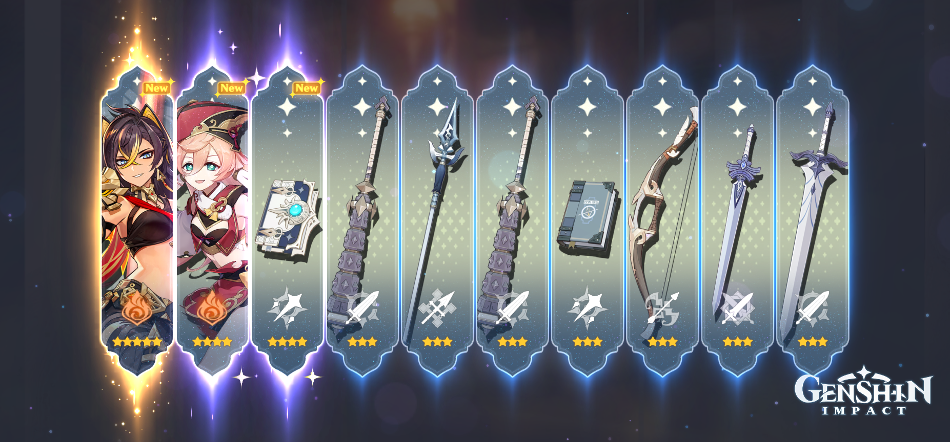 two fire characters in a wish Genshin Impact | HoYoLAB