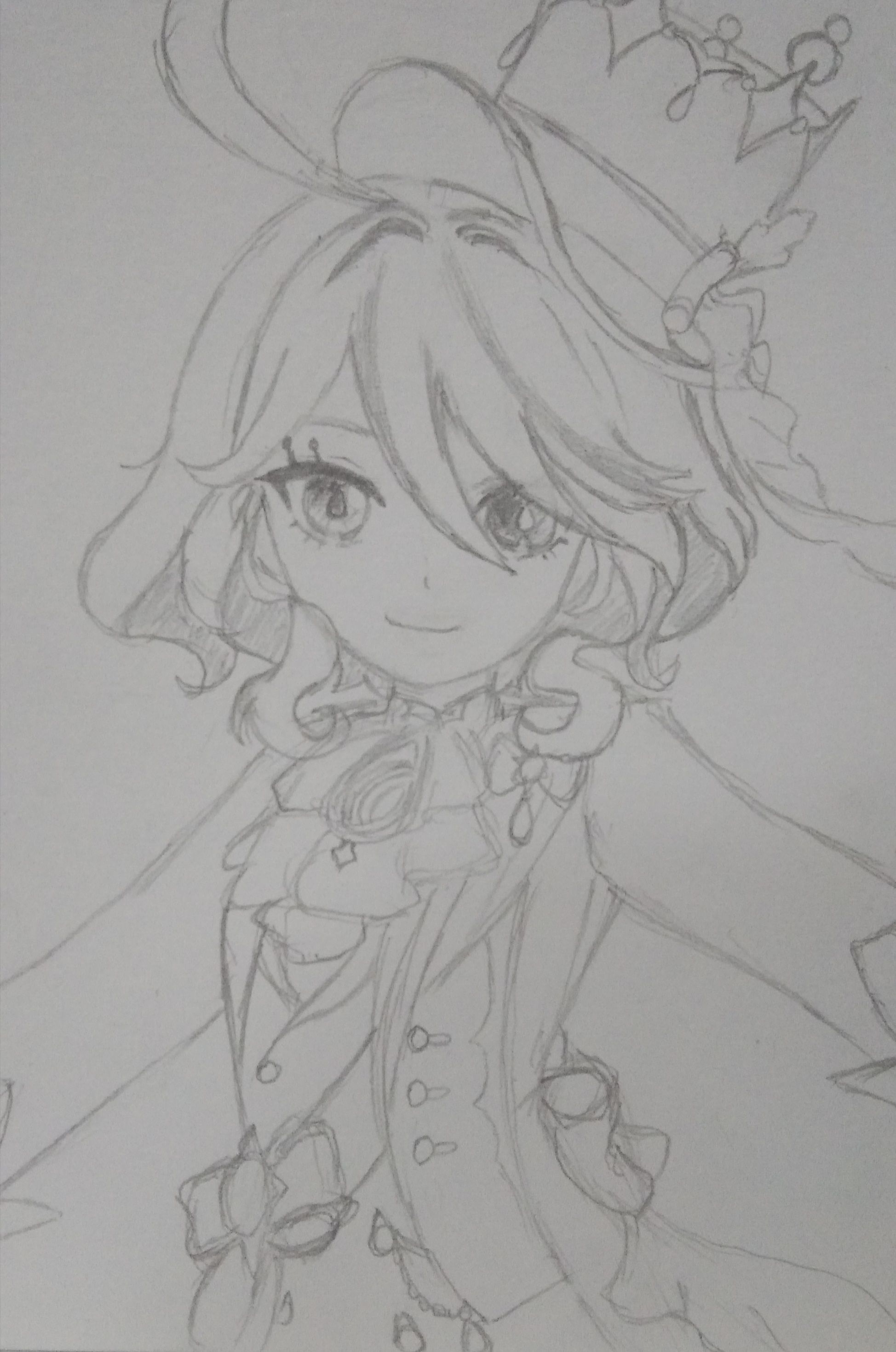 Trying to draw Furina Genshin Impact | HoYoLAB