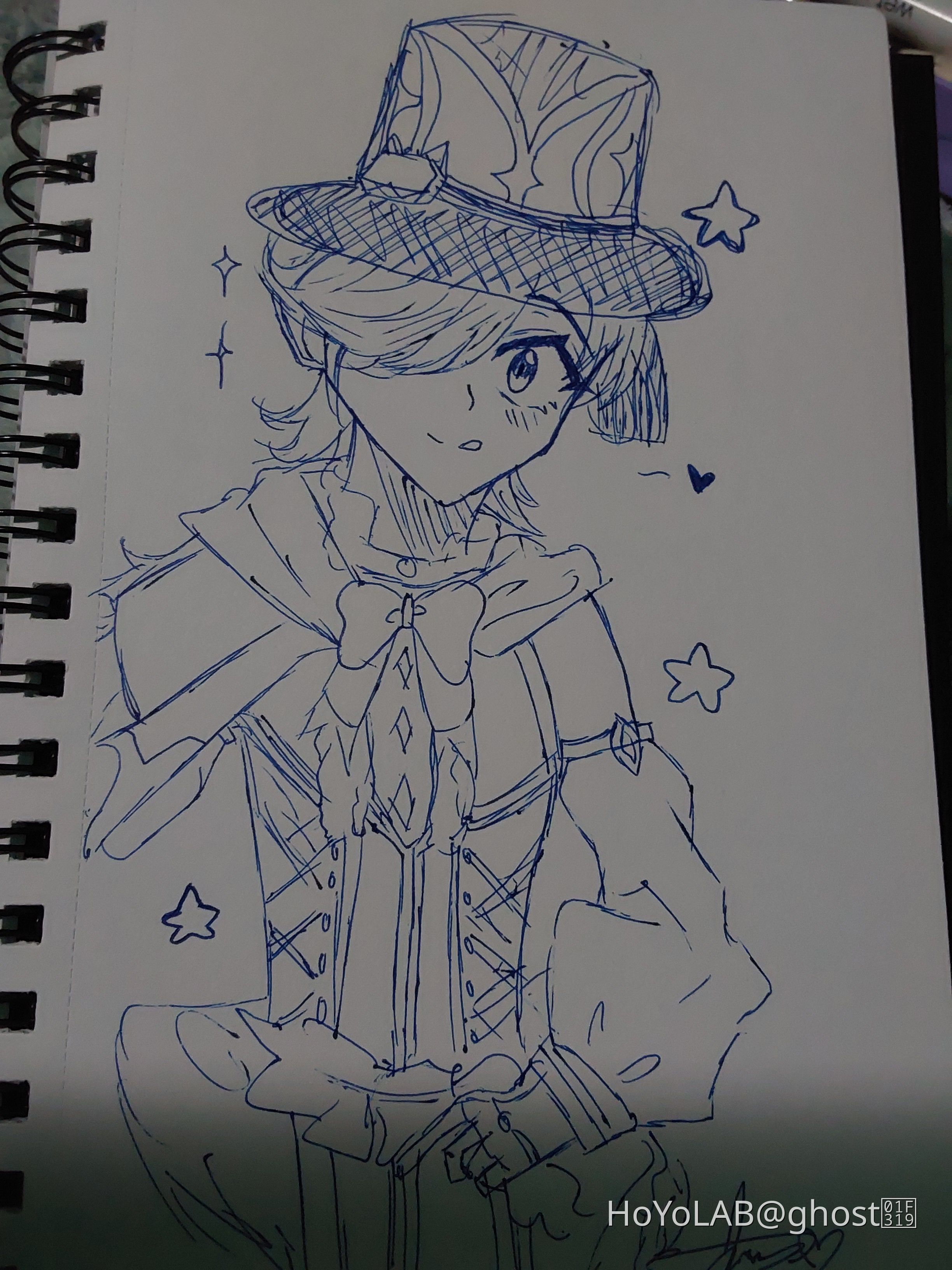 Lyney in pen Genshin Impact | HoYoLAB