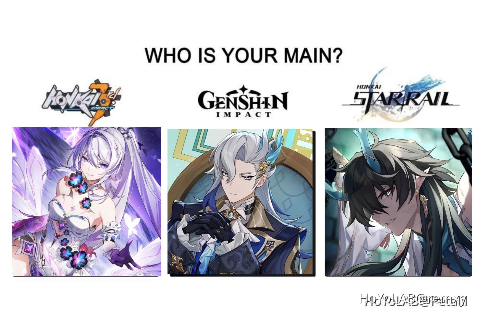 Who are your main in these three Hoyo games? Genshin Impact | HoYoLAB