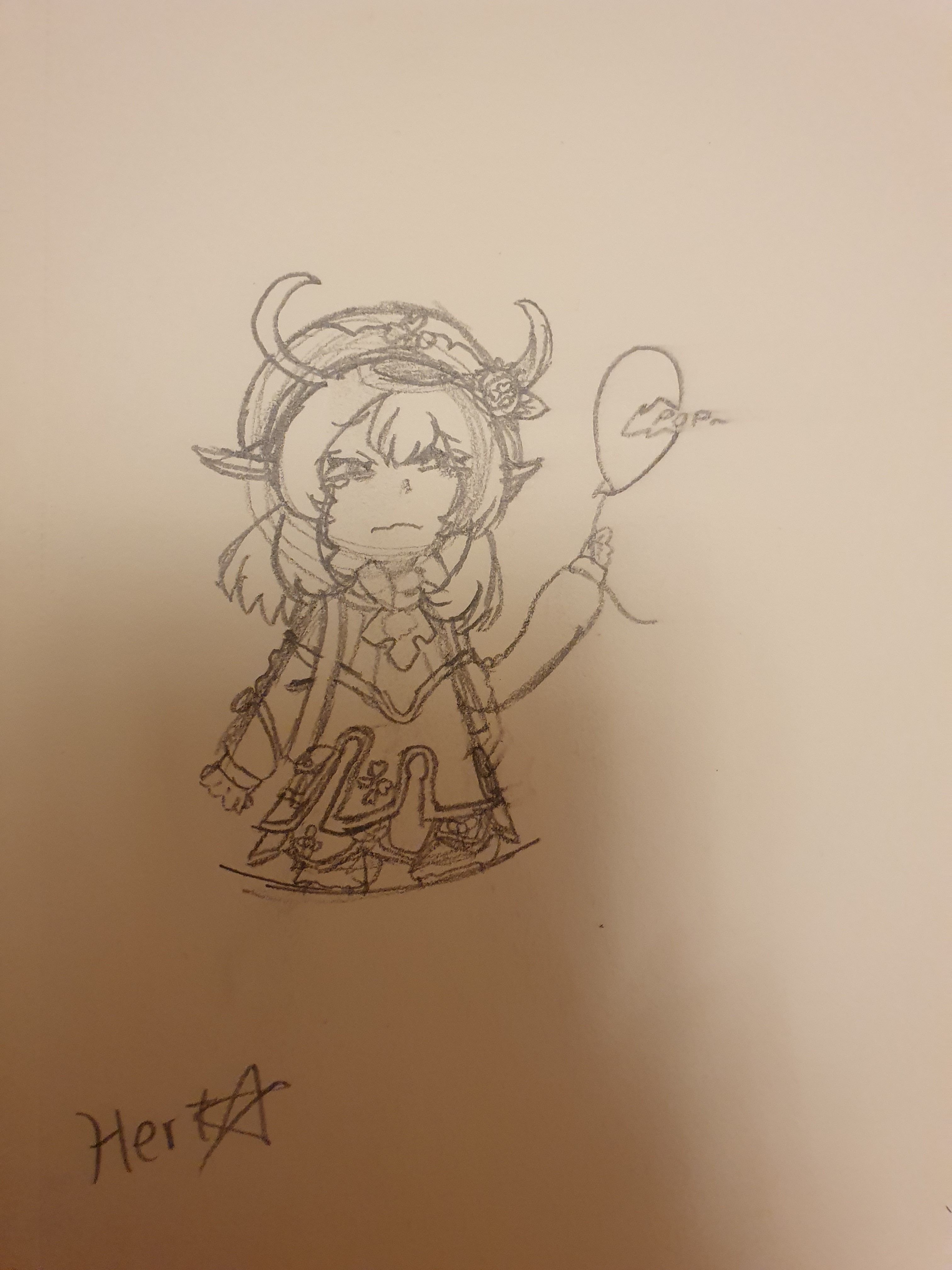 Klee's balloon pops/ December art challenge 1st (Art by me!) Genshin ...
