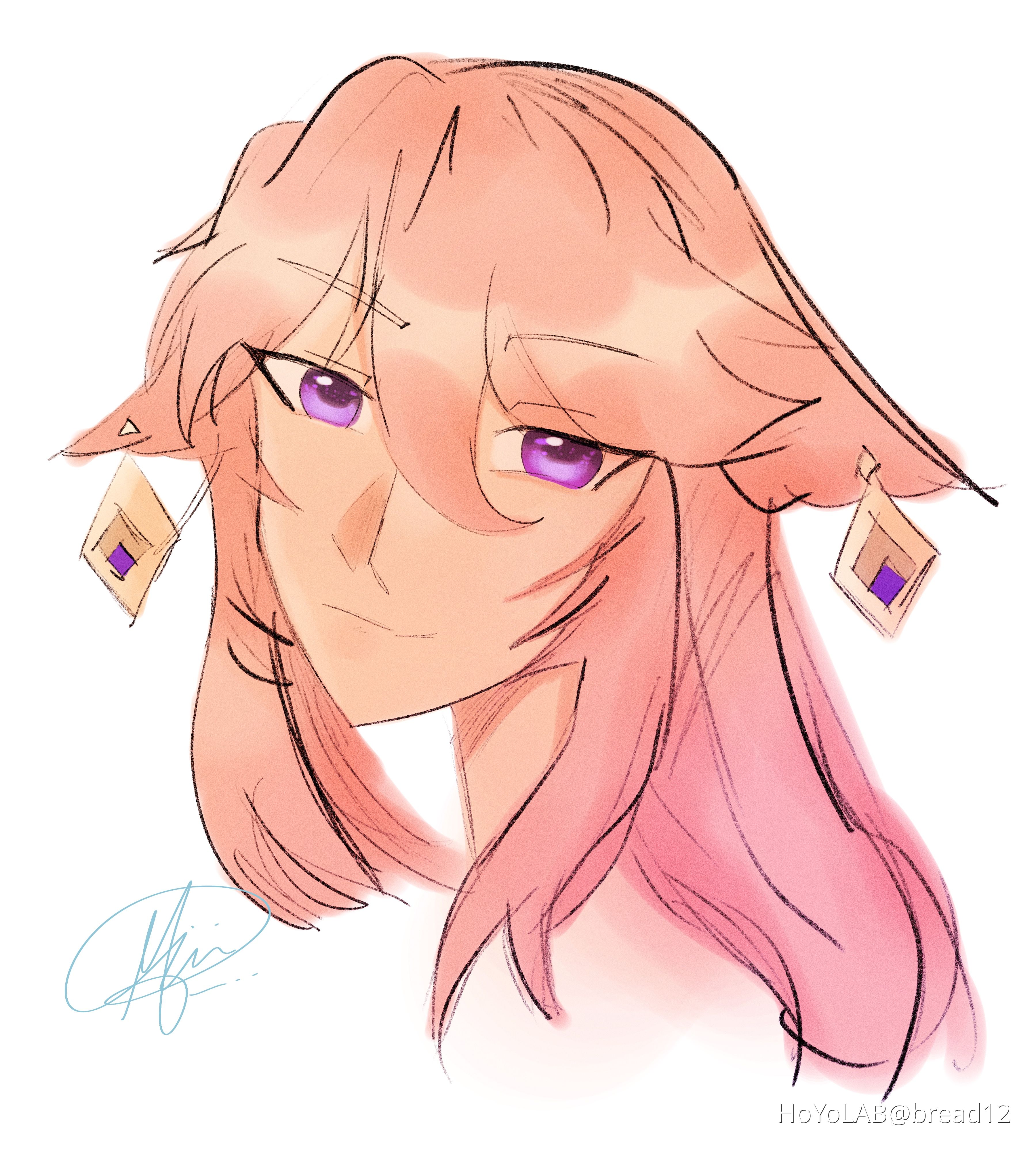 Miko doodle Genshin Impact | HoYoLAB