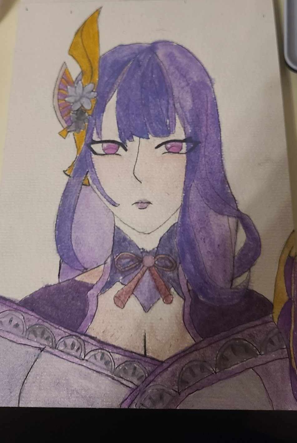 Tried drawing raiden shogun Genshin Impact | HoYoLAB