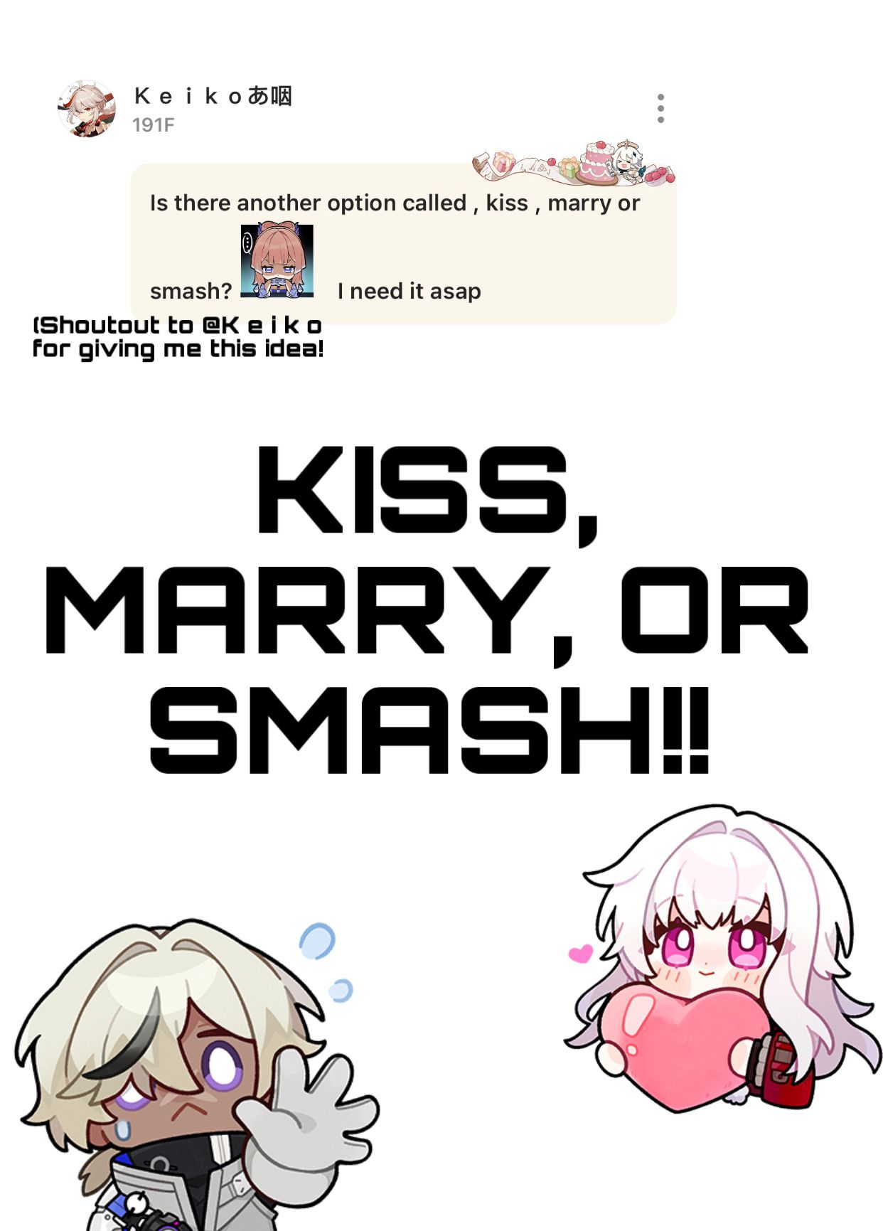 HSR KISS, MARRY, OR SMASH!!😍😨🤭 Honkai: Star Rail | HoYoLAB