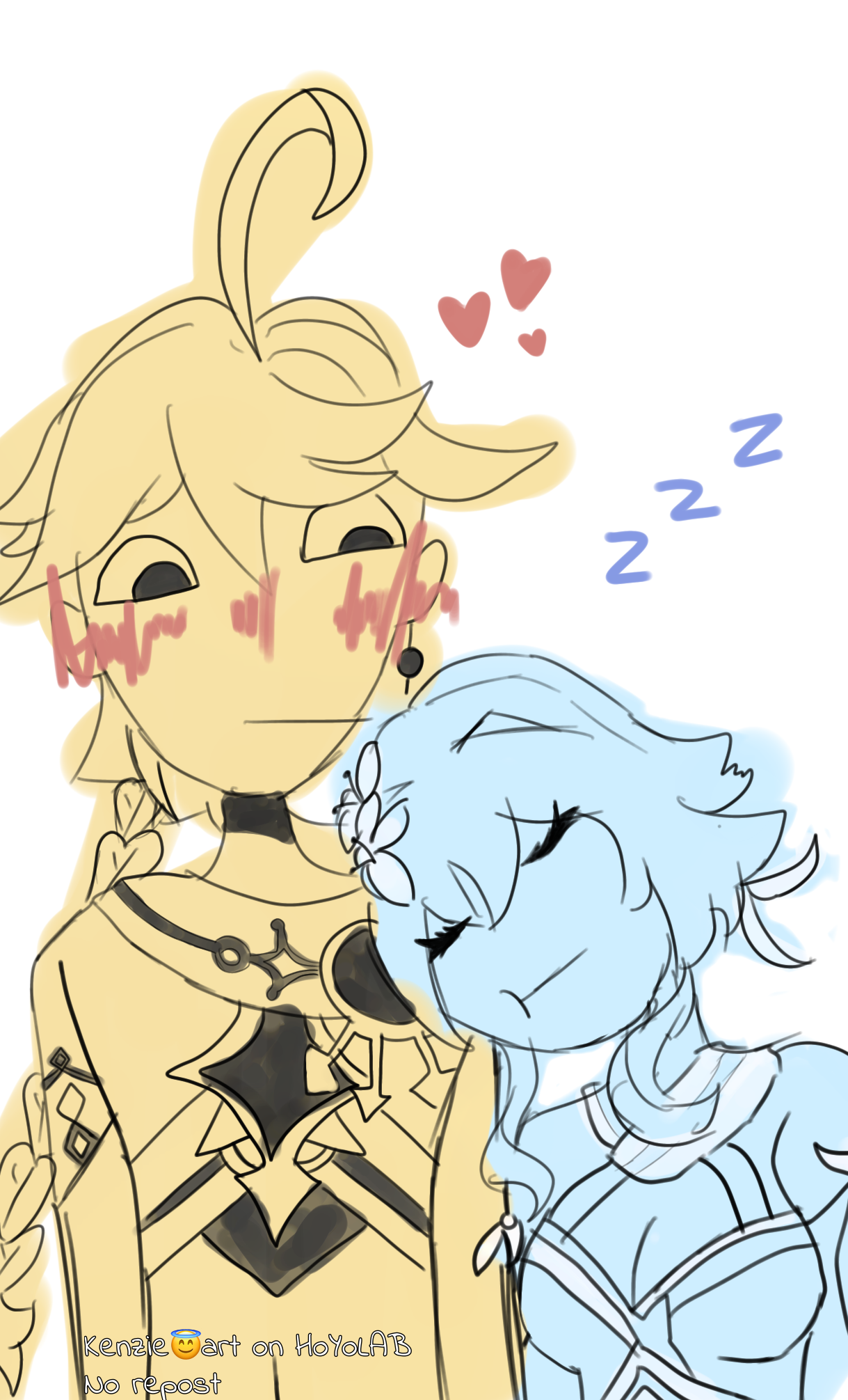 Lumine X Aether genshin impact ship fan art ( ROMANTICAL) Genshin ...