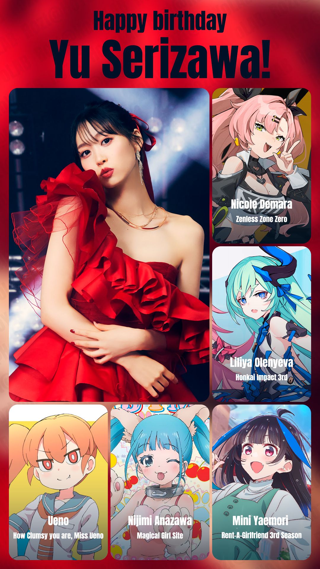 Happy birthday Yu Serizawa! Nicole's and Liliya's voice actor! Zenless ...