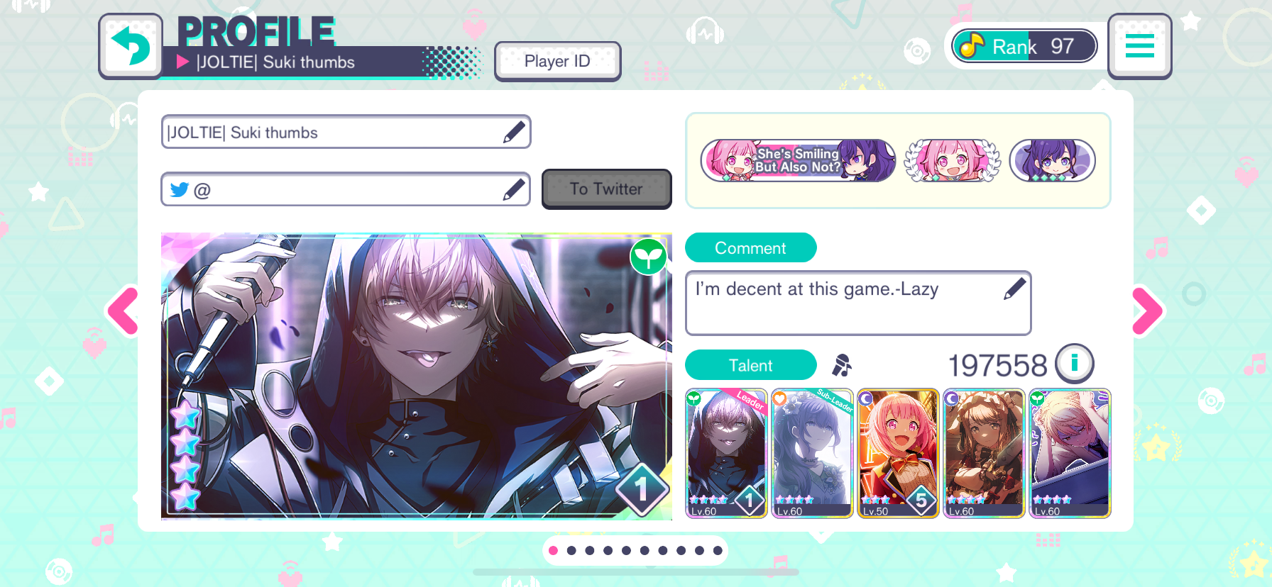 My Project Sekai profile again bc why not - (edited a bit) (old) | HoYoLAB