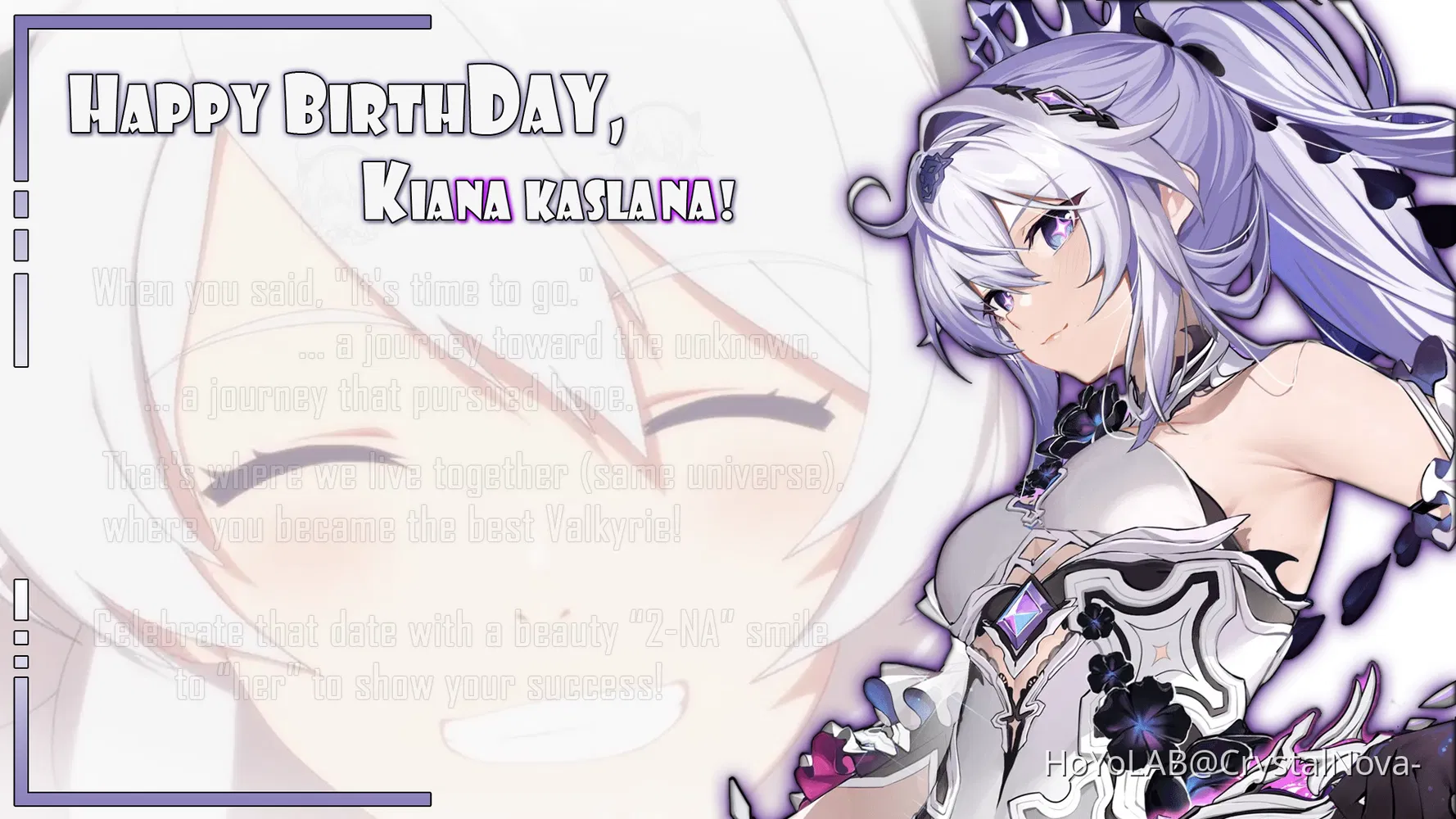 ☺ - Smile ☺, smile ☺, and smile! Happy Birthday, Kiana Kaslana aka ...