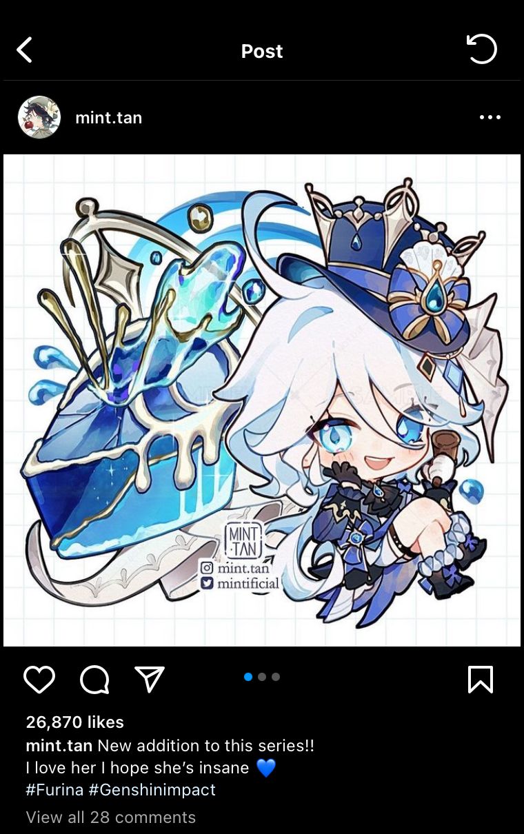 Furina chibi fanart Genshin Impact | HoYoLAB