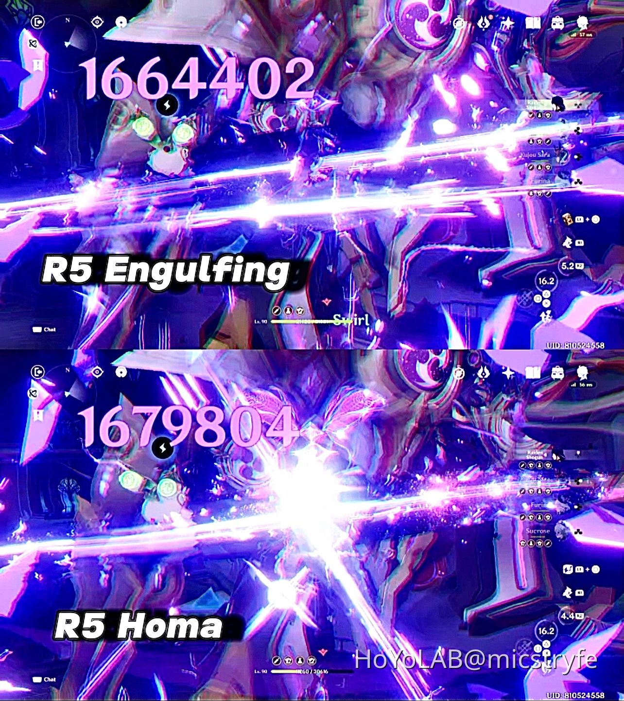 Raiden Shogun Nuke Dmg: R5 Engulfing vs R5 Homa Genshin Impact | HoYoLAB