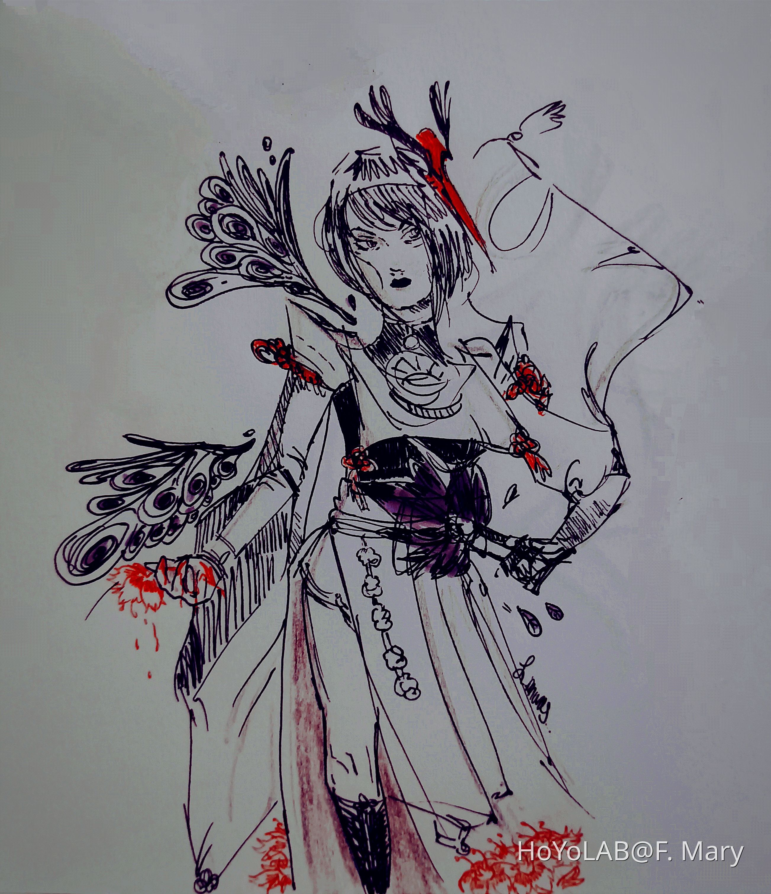 Quick Sara drawing after a long time ️ Genshin Impact | HoYoLAB