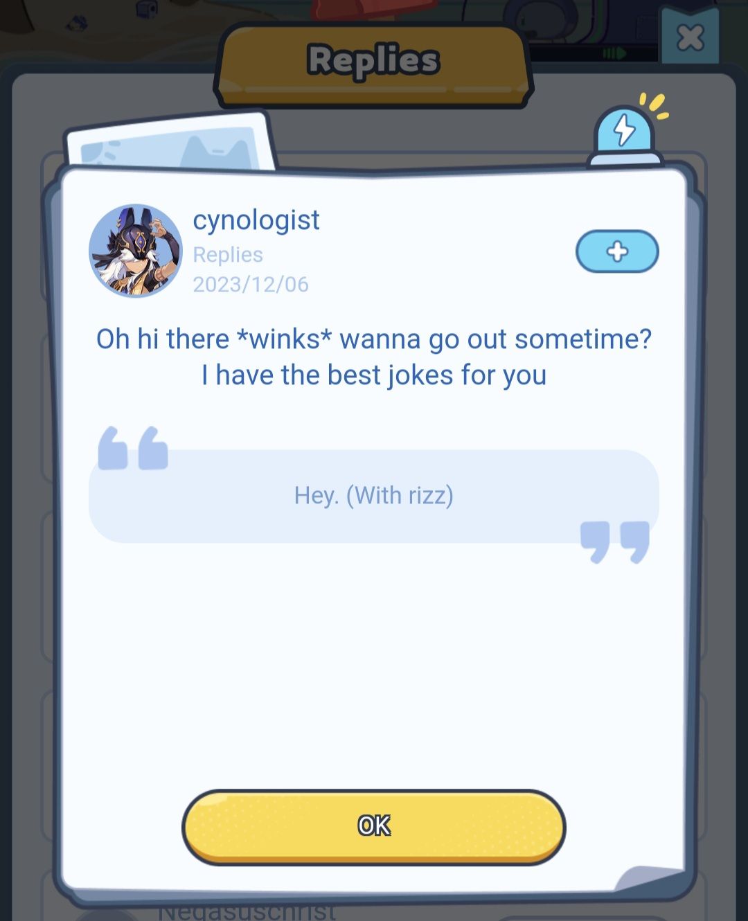 Bro, this is the best response ever... The Cyno pfp and the name on top ...