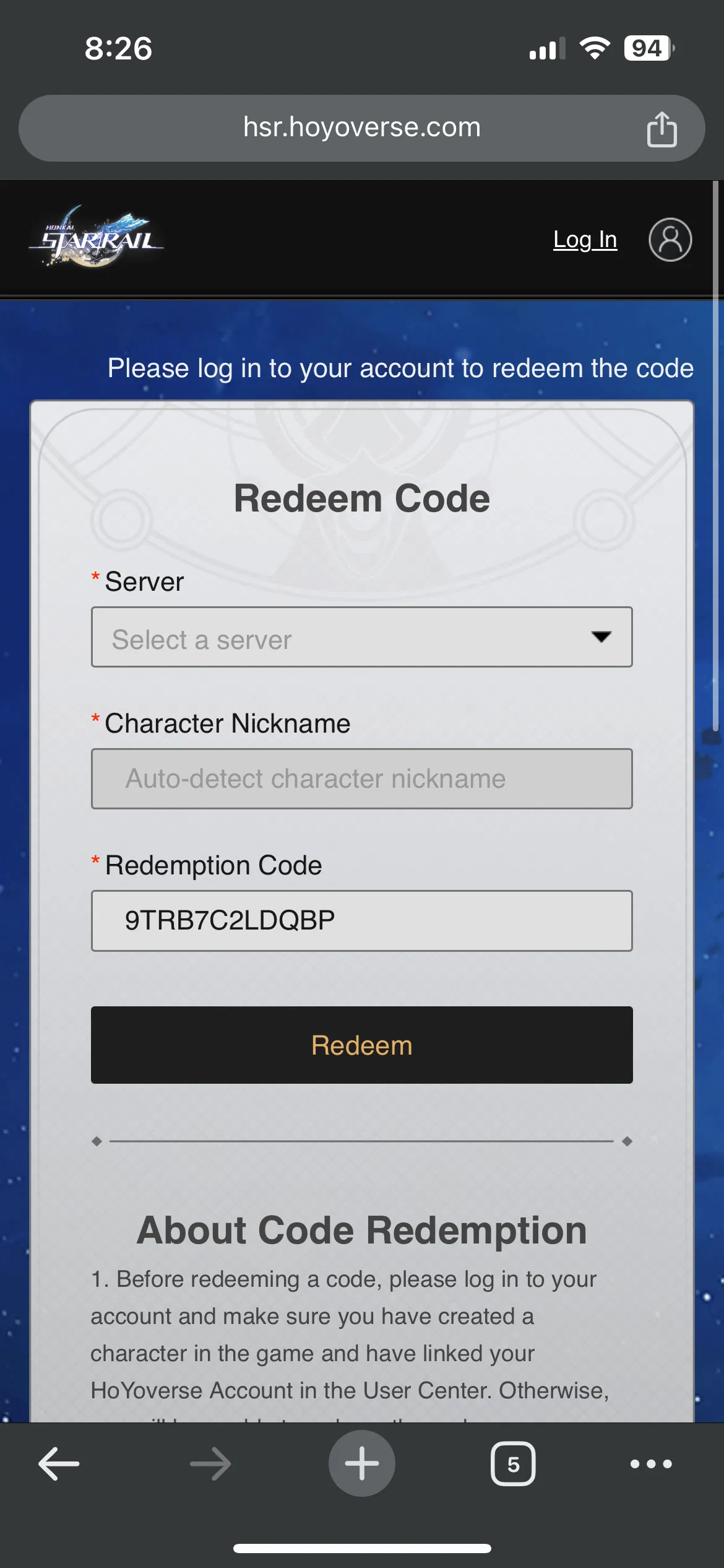 *NEW‼️* HSR Redemption Code Honkai: Star Rail | HoYoLAB