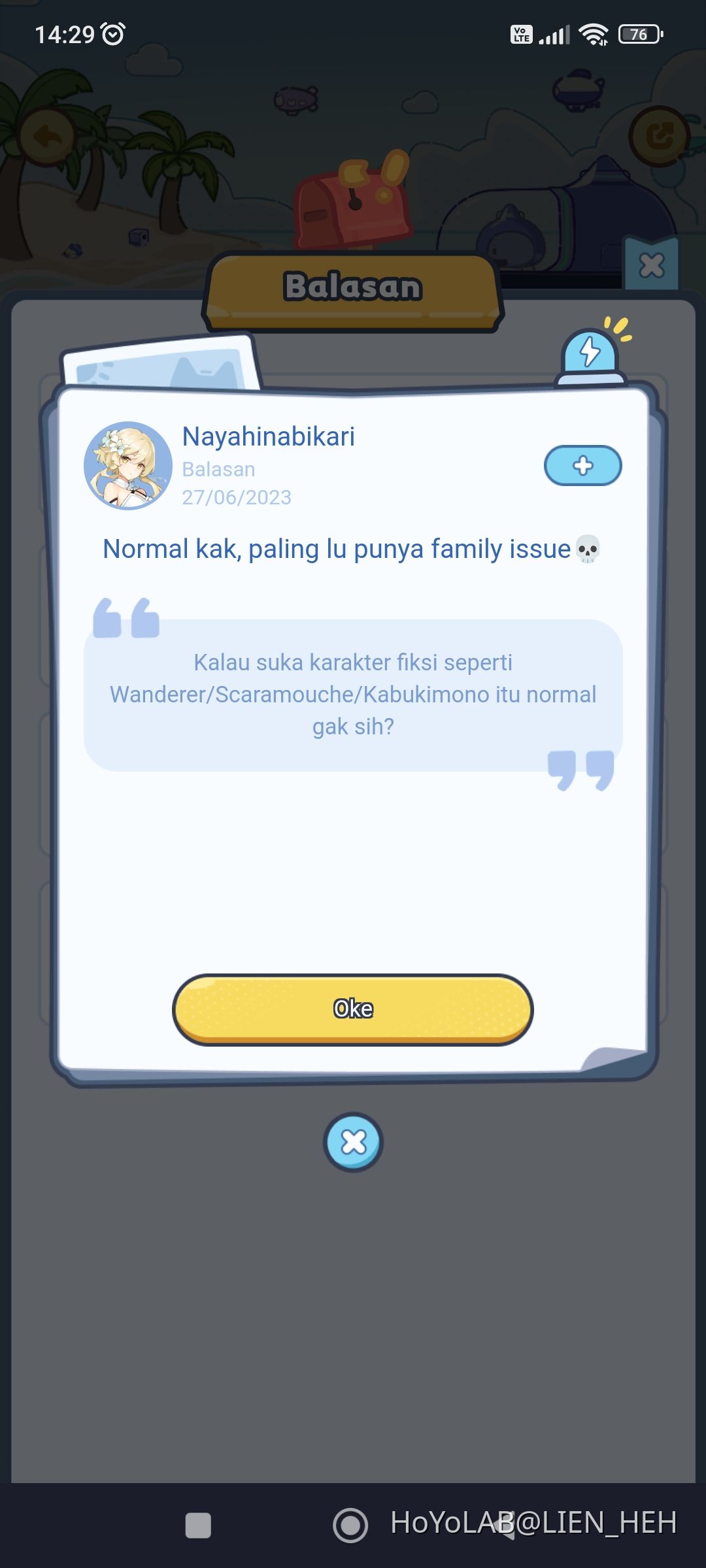 Apa normal jika suka... | HoYoLAB