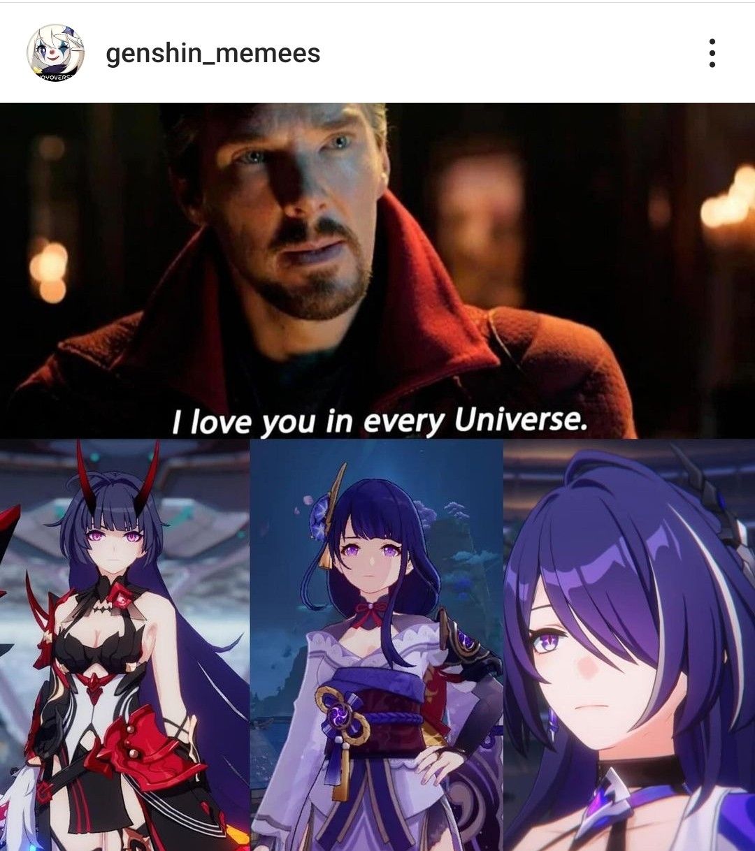 Raiden Mei, Raiden Shogun & Acheron 🥺 | HoYoLAB