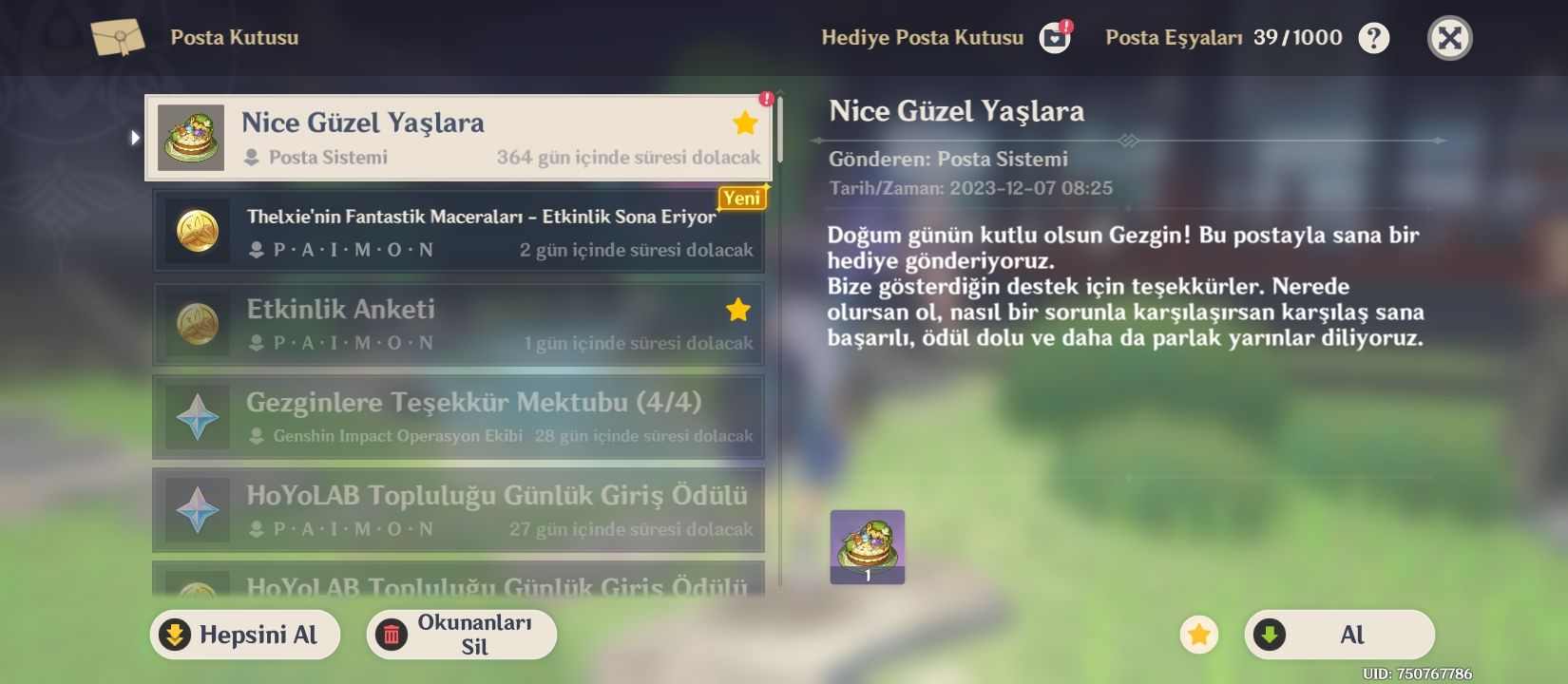 DOGUM GUNUM KUTLU OLSUN Genshin Impact | HoYoLAB