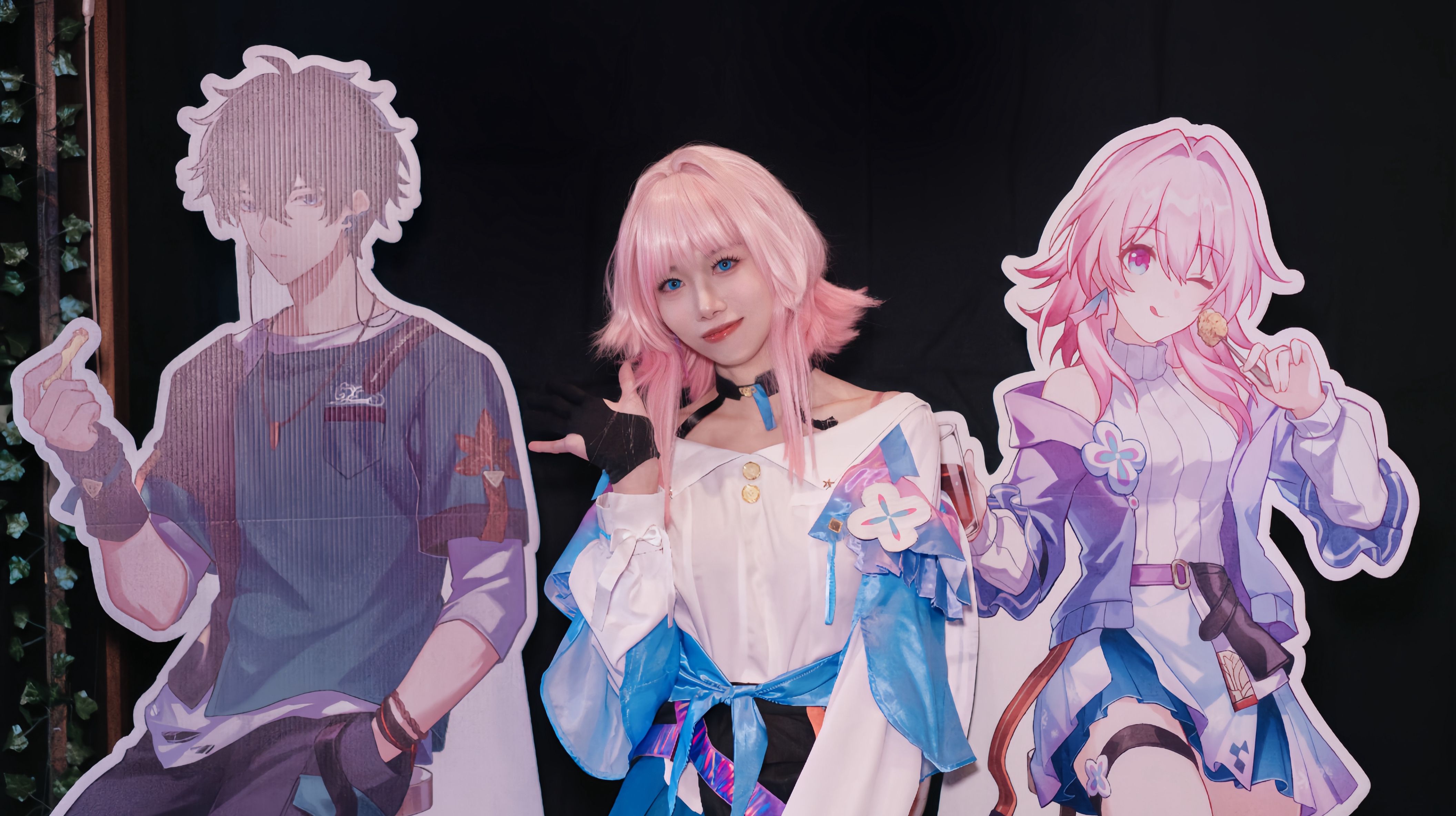 Me cosplaying as March 7th to get my HSR x Pelicana Chicken🩷 Honkai ...