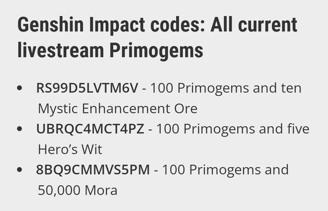 300 free Primos from livestream codes expire 12-8-2023 11:00pm UTC-5 ...
