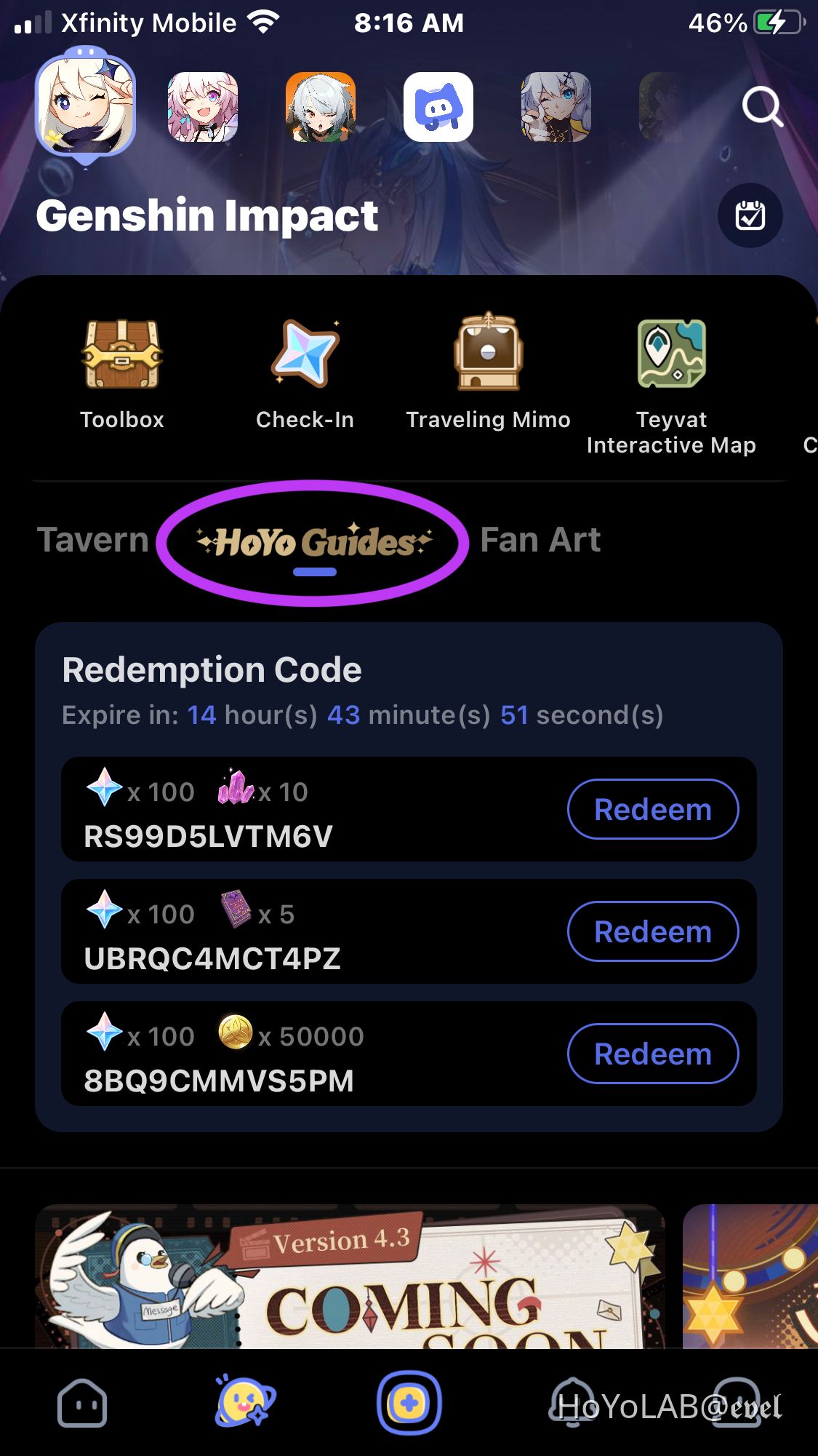 ~ Redemption Codes Reminder ~ Genshin Impact | HoYoLAB