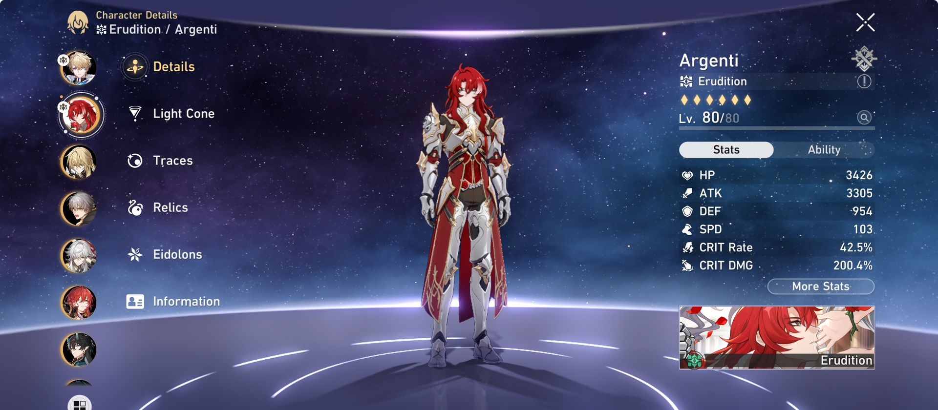 My argenti build and dmg Honkai: Star Rail | HoYoLAB