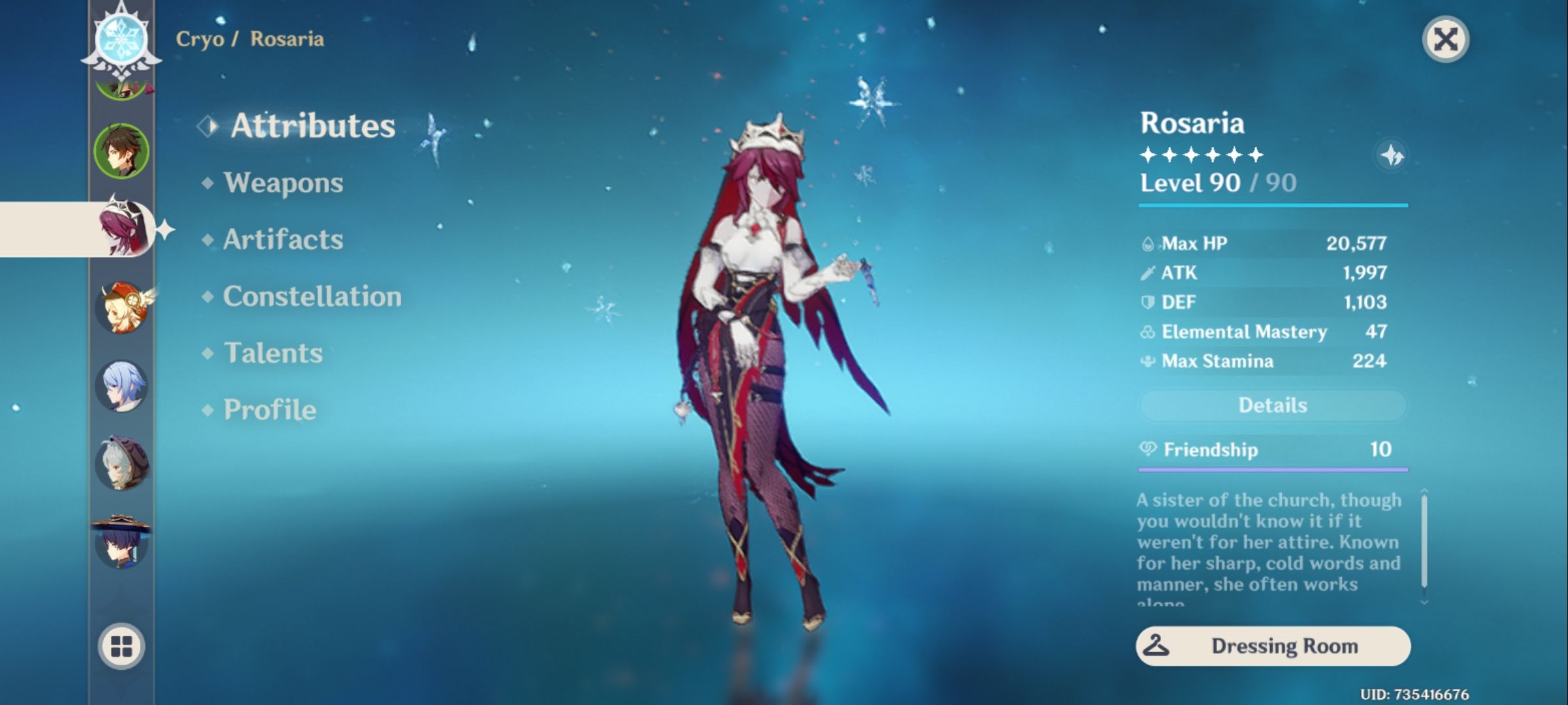 is my rosaria good? Genshin Impact | HoYoLAB