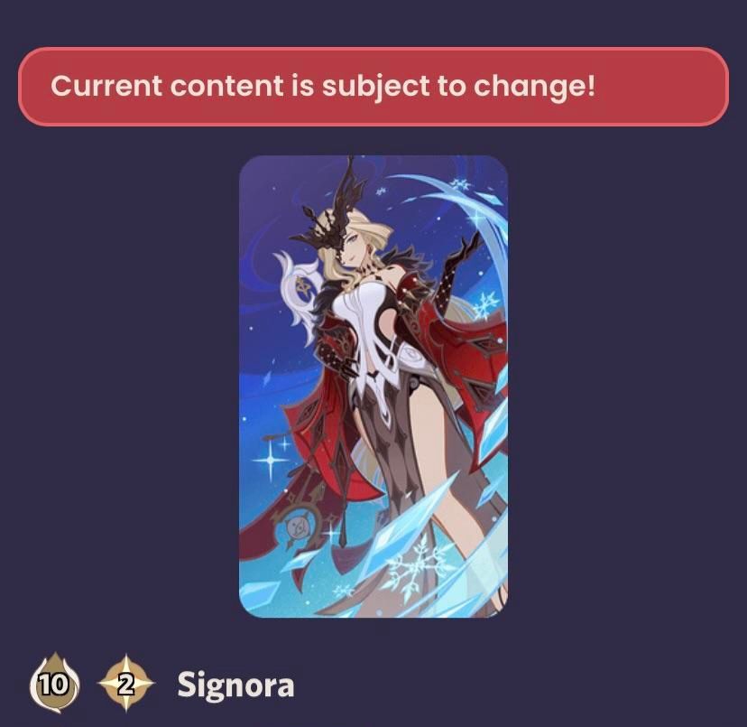 All signora mains rejoice you finally got what you wanted Genshin ...