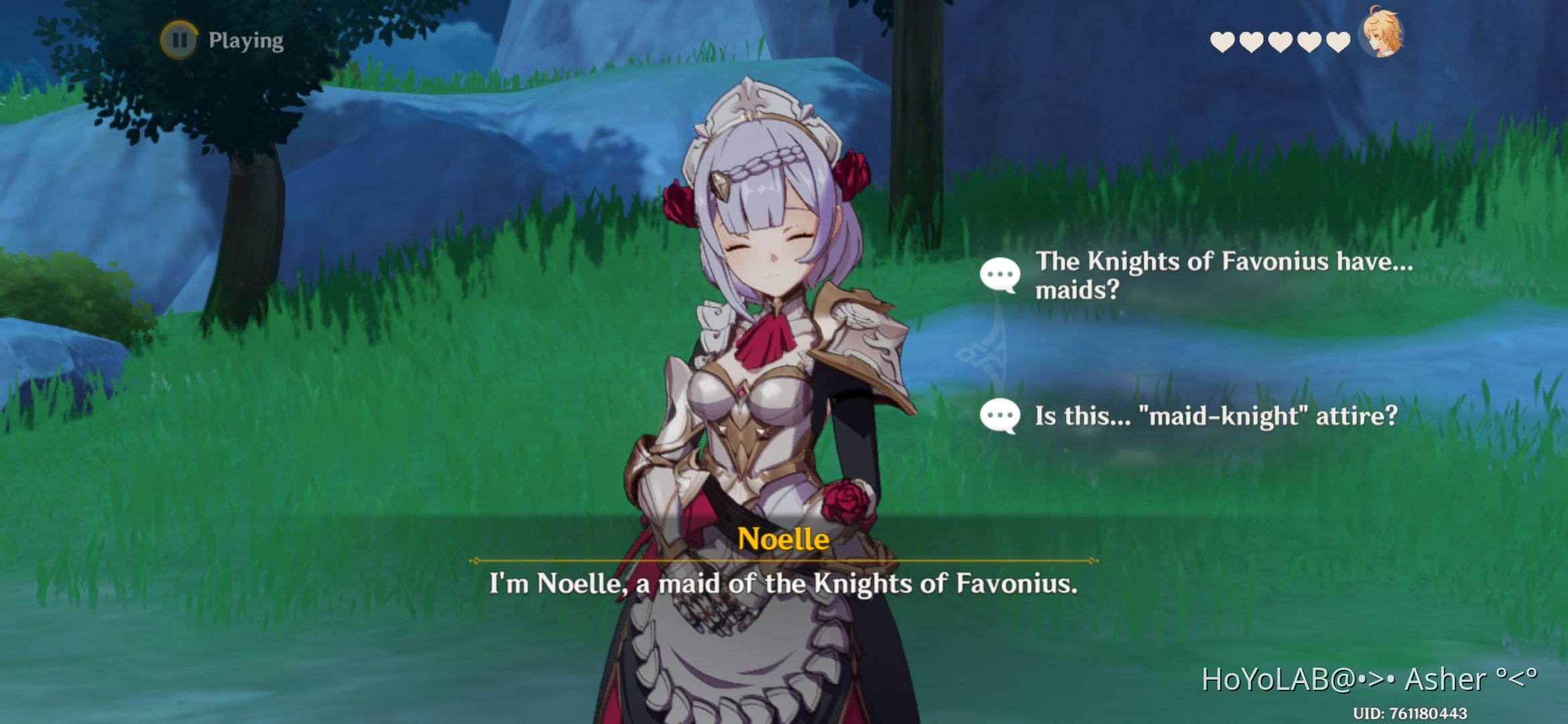 Noelle's hangout quest Genshin Impact | HoYoLAB