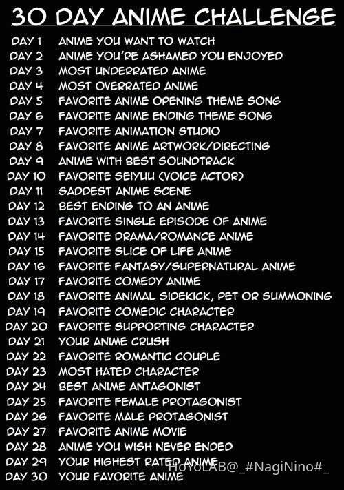 30 Day Anime Challenge - day 5 | HoYoLAB